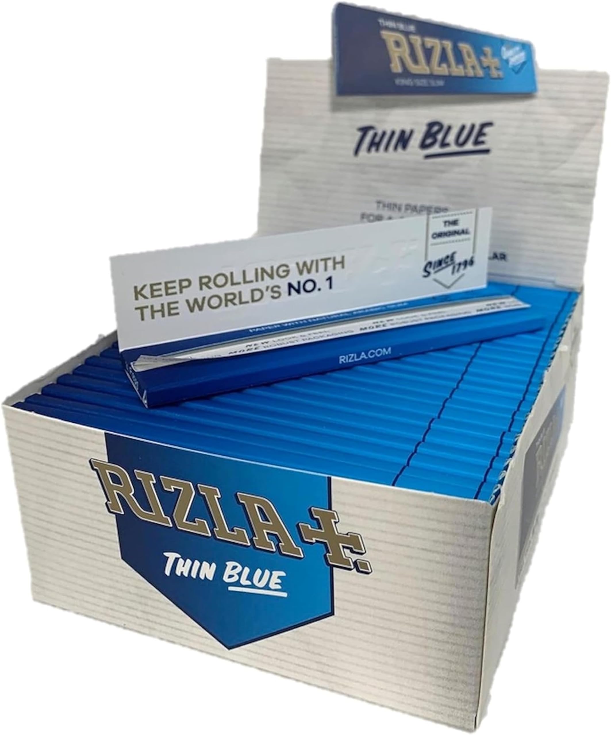 Rizla King Size Blue Slim Rolling Paper Pack Of 5 Booklets : Amazon.co ...