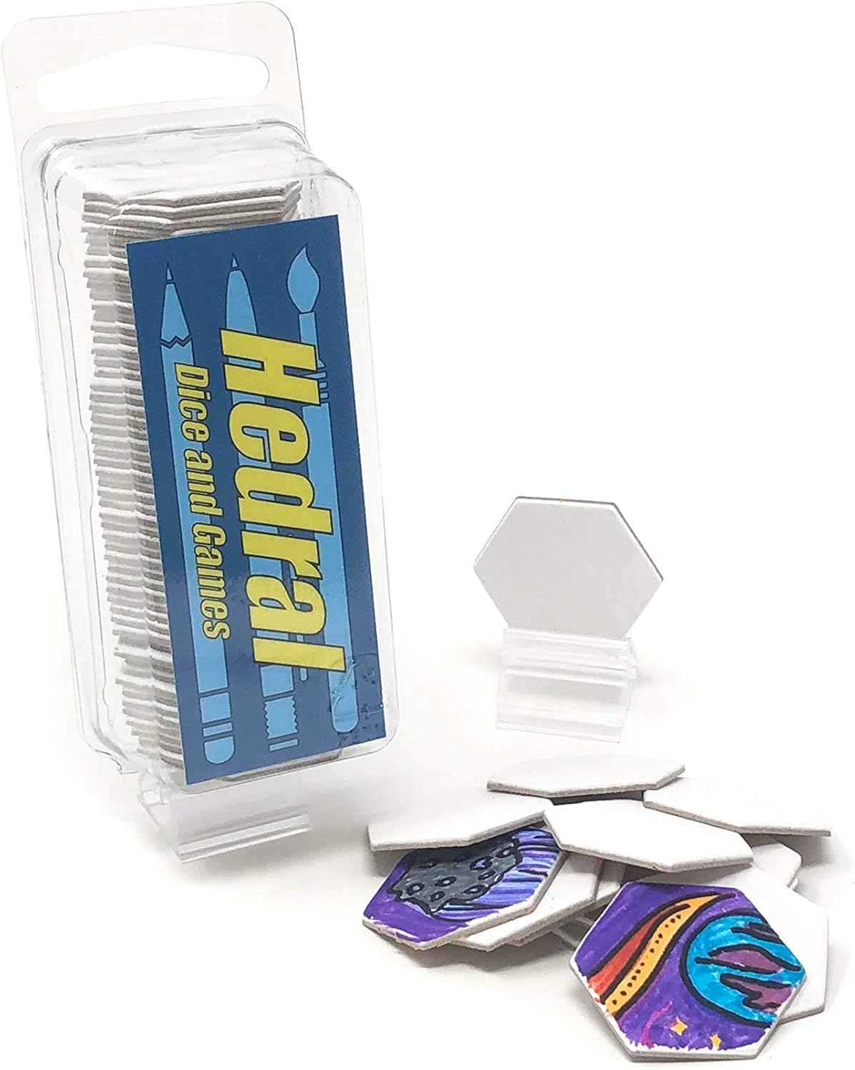 Amazon.com: Value Pack of 48 - Blank 1" Uncoated Chipboard Hexagon Hex ...