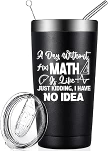 Amazon.com | RNFENQS Math Lovers Gifts Funny Tumbler Cup 20 OZ ...