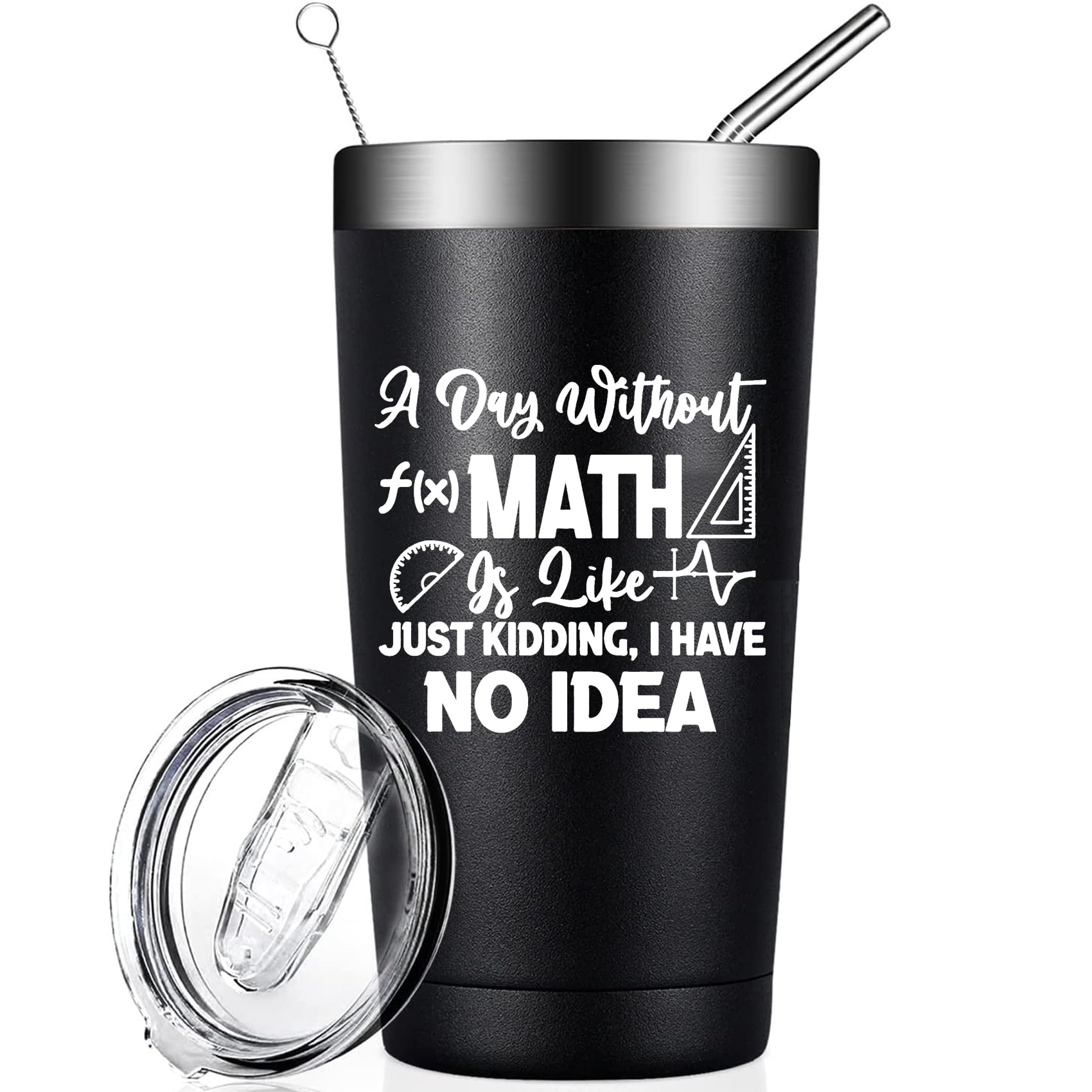 Amazon.com | RNFENQS Math Lovers Gifts Funny Tumbler Cup 20 OZ ...