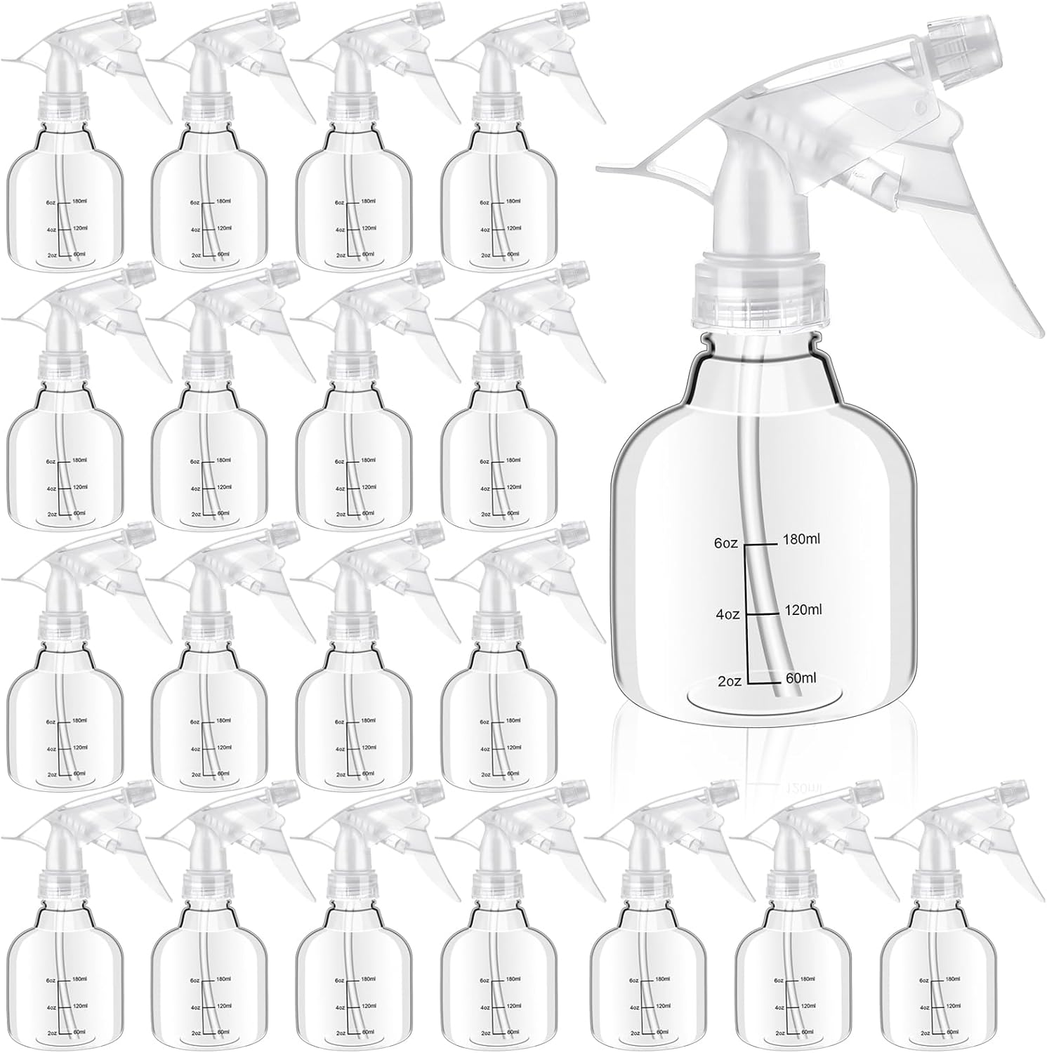 Amazon.com: Worldity 24 Pcs Empty Plastic Spray Bottles 8 oz, Clear Mini Spray Bottles with ...