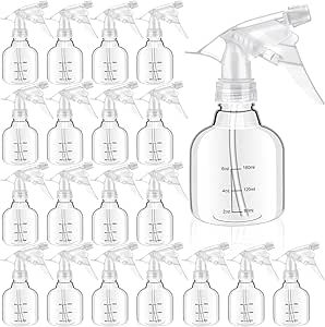 Amazon.com: Worldity 24 Pcs Empty Plastic Spray Bottles 8 oz, Clear Mini Spray Bottles with ...