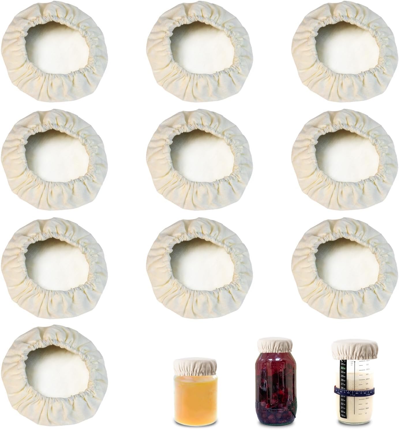 Amazon.com: 10 Pcs Sourdough Starter Jar Cover Cloth - Breathable and ...