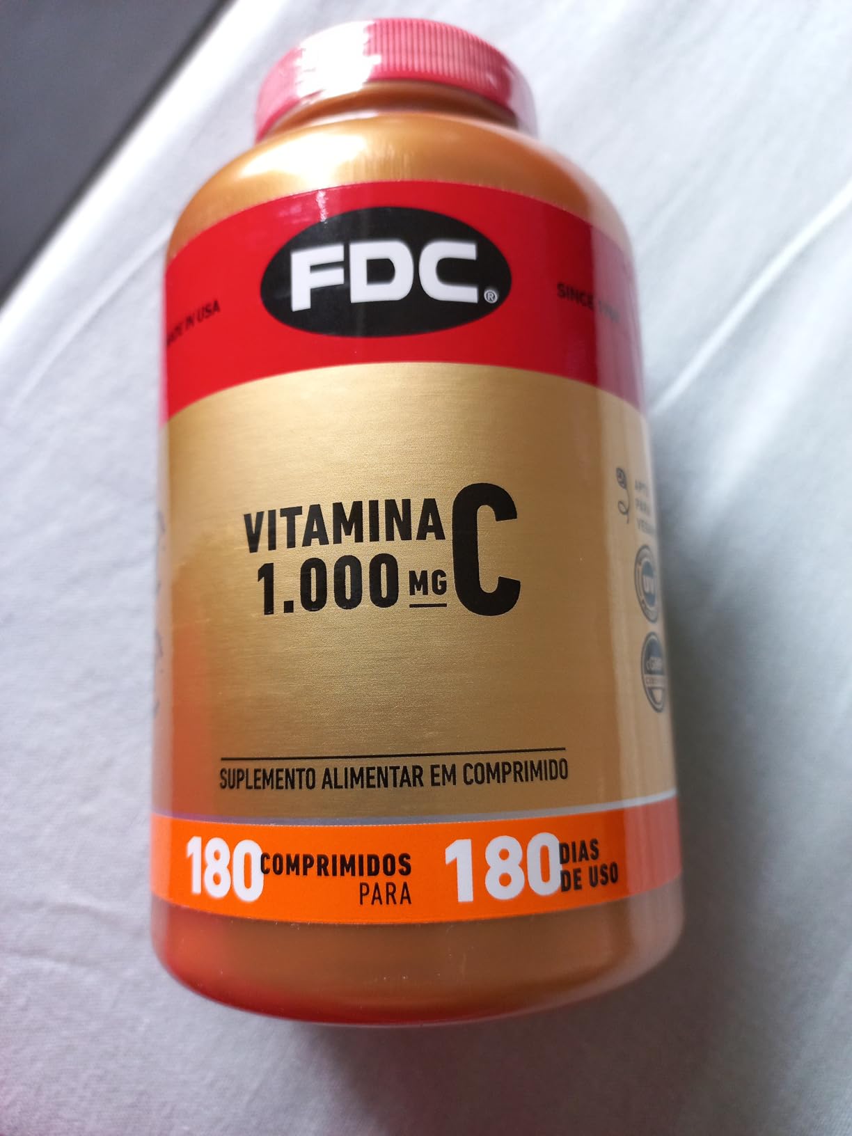 FDC Vitamina C - 1000MG - 180 comprimidos, FDC VITAMINAS | Amazon.com.br