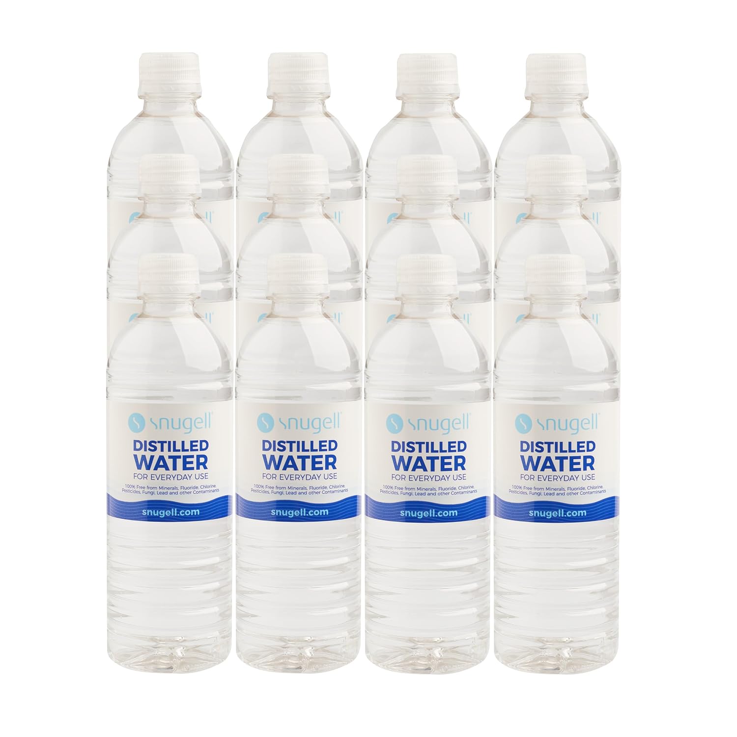 Amazon.com: Snugell Distilled Water 16.9 oz Bottles 12-Pack | Pure ...