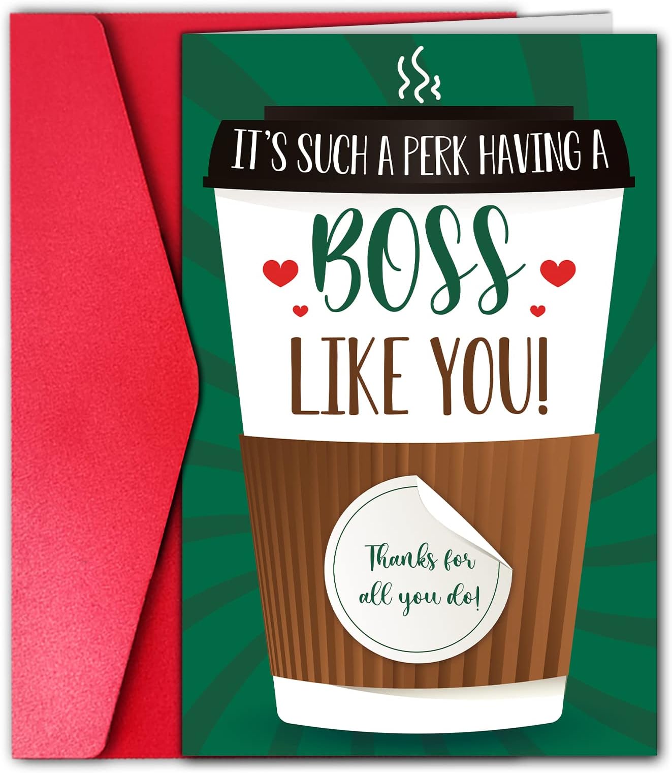 Amazon.com : Spercy Praise Boss Card from Employee, Happy Boss's Day ...