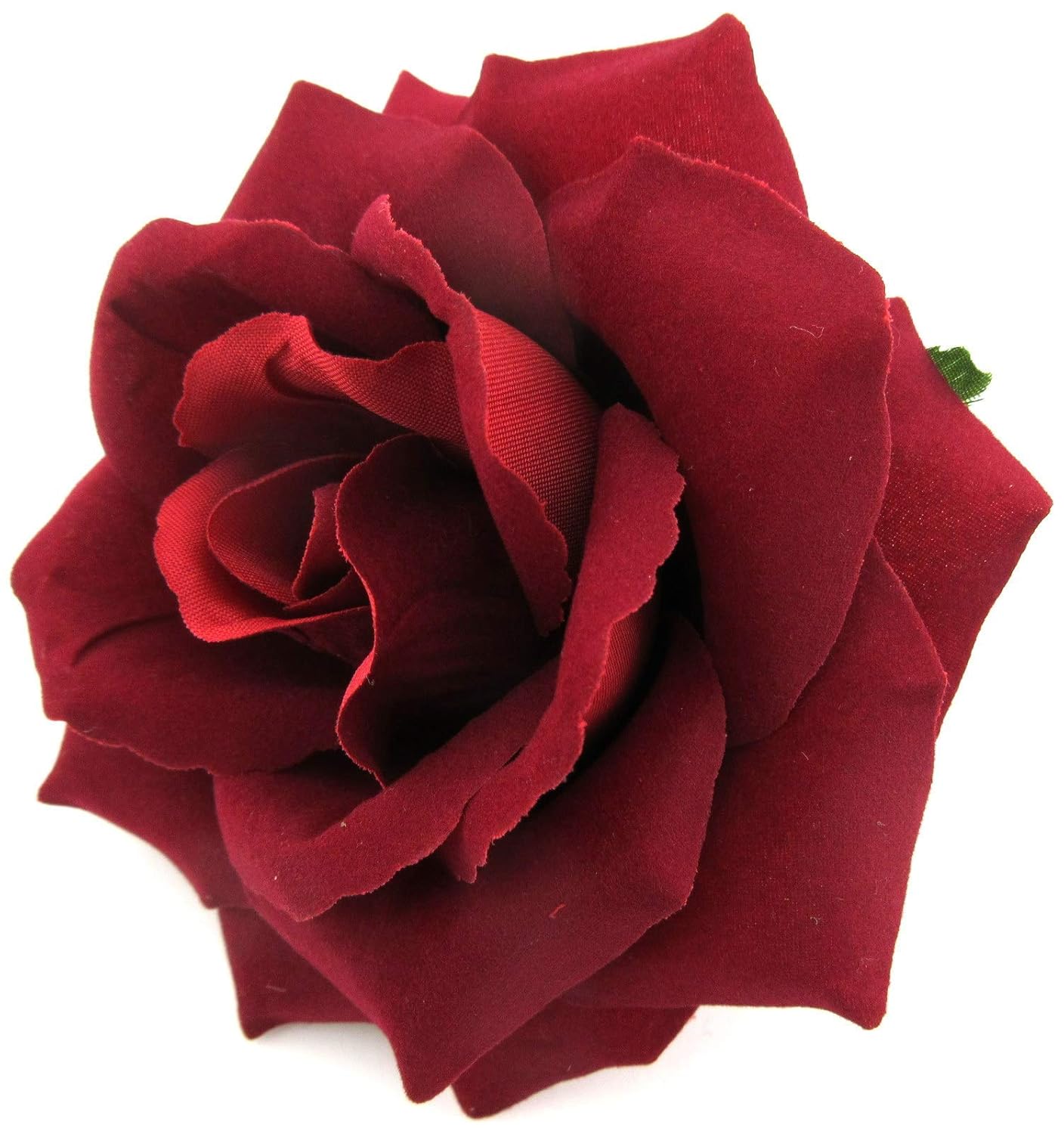 Amazon.com: Velvety Red Rose 5 Inch Silk Flower Brooch Pin with Locking ...