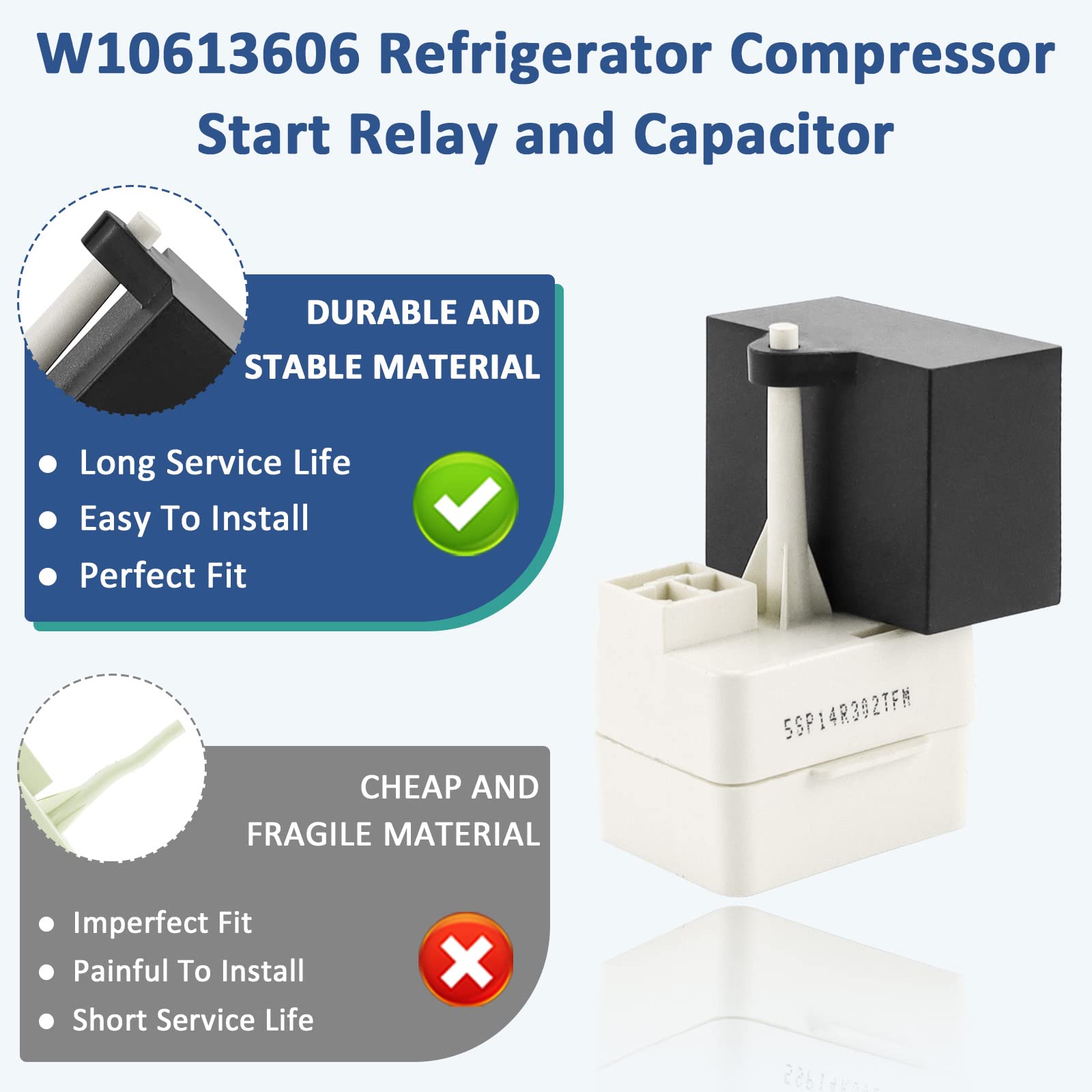 Snapklik.com : Refrigerator Compressor Start Relay And Capacitor ...