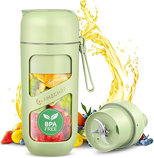 AMZCHEF Portable Blender, Vacuum Personal Blender for Shakes and ...