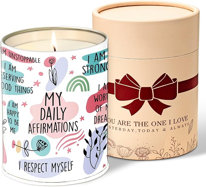 Amazon.com: KERAOO Positive Daily Affirmations Candle - Inspirational Candle - Motivational ...