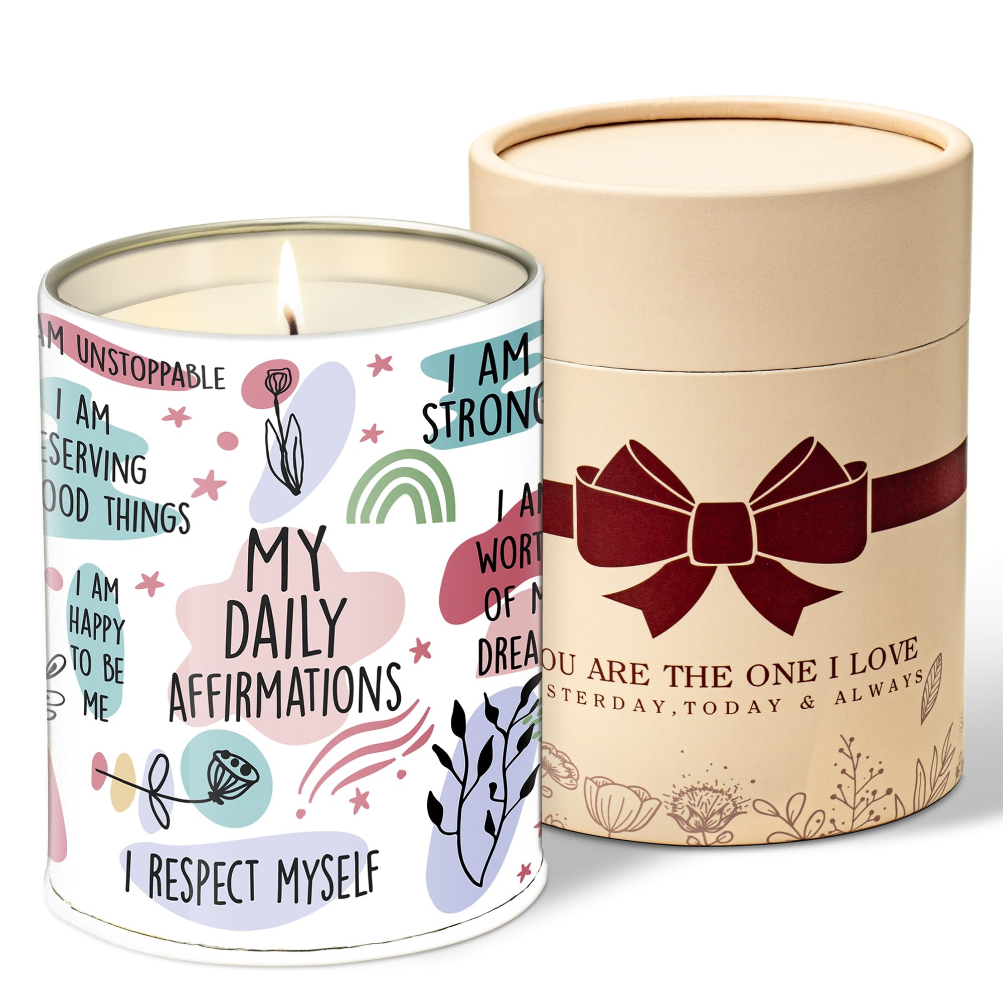 Amazon.com: KERAOO Positive Daily Affirmations Candle - Inspirational Candle - Motivational ...