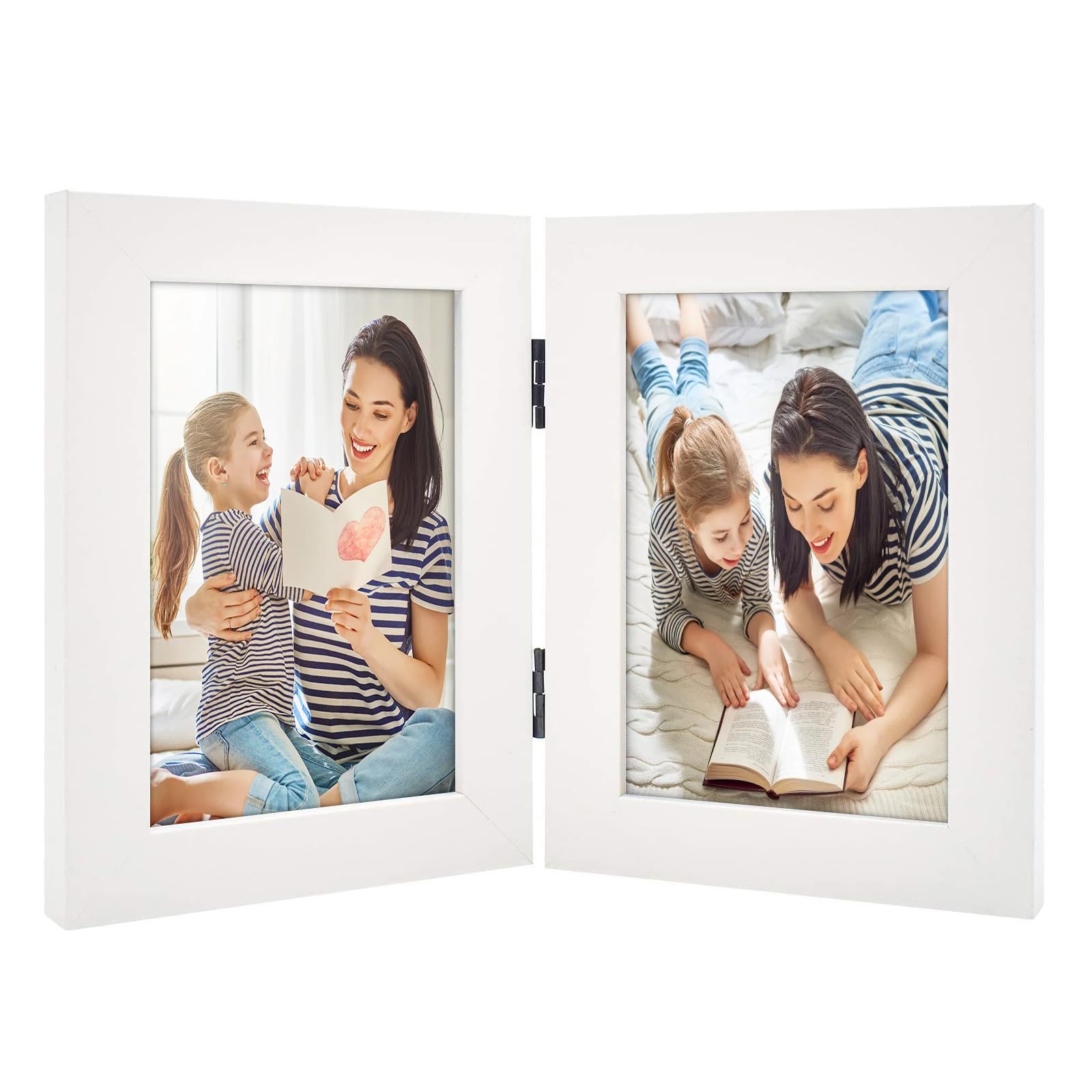 Amazon.com - Golden State Art, 4x6 Double Hinged Picture Frame, Two ...