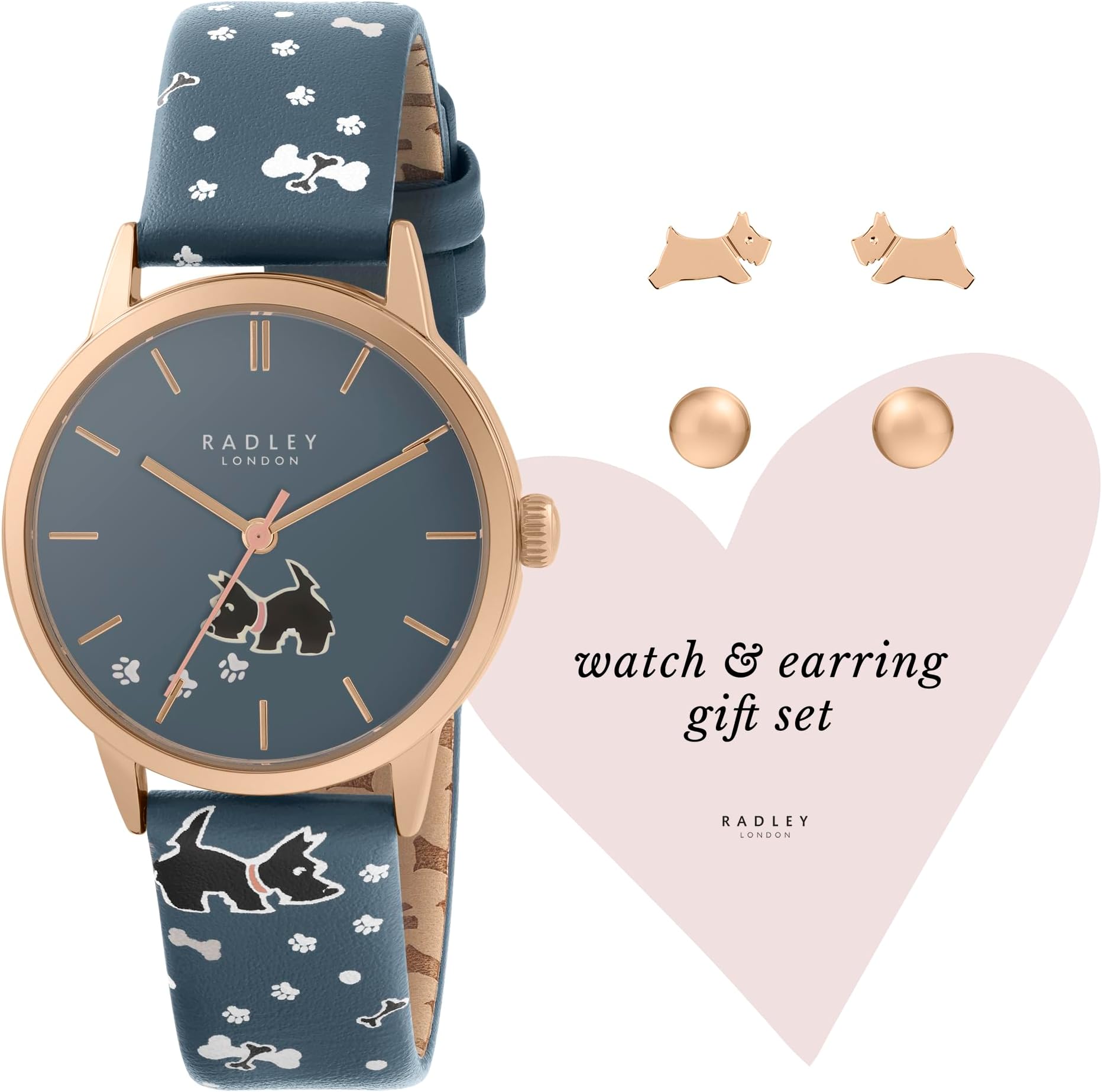 RADLEY Women's Analog Quartz Watch with Leather Strap RY21682A-SET ...