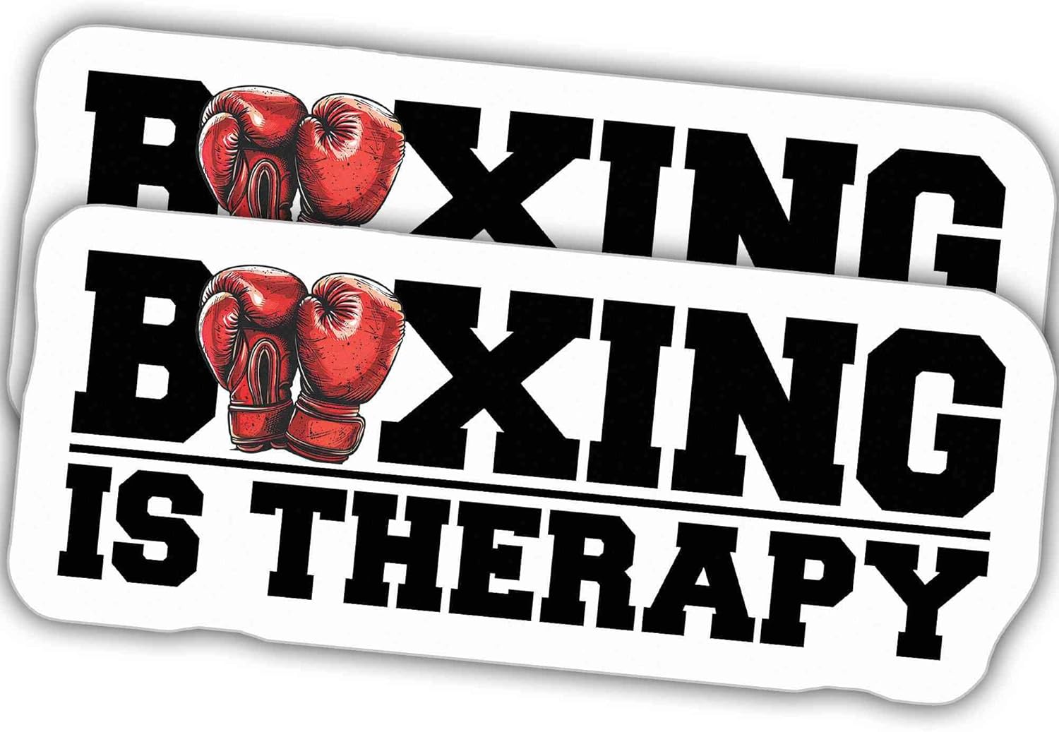 Amazon.com: 2pcs Boxing Stickers Boxer Stickers Boxing Is Therapy Vinyl ...