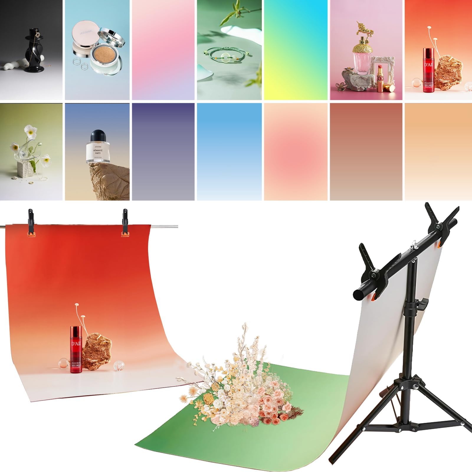Amazon.com : 7PCS Tabletop Product Paper with Stand Photography ...
