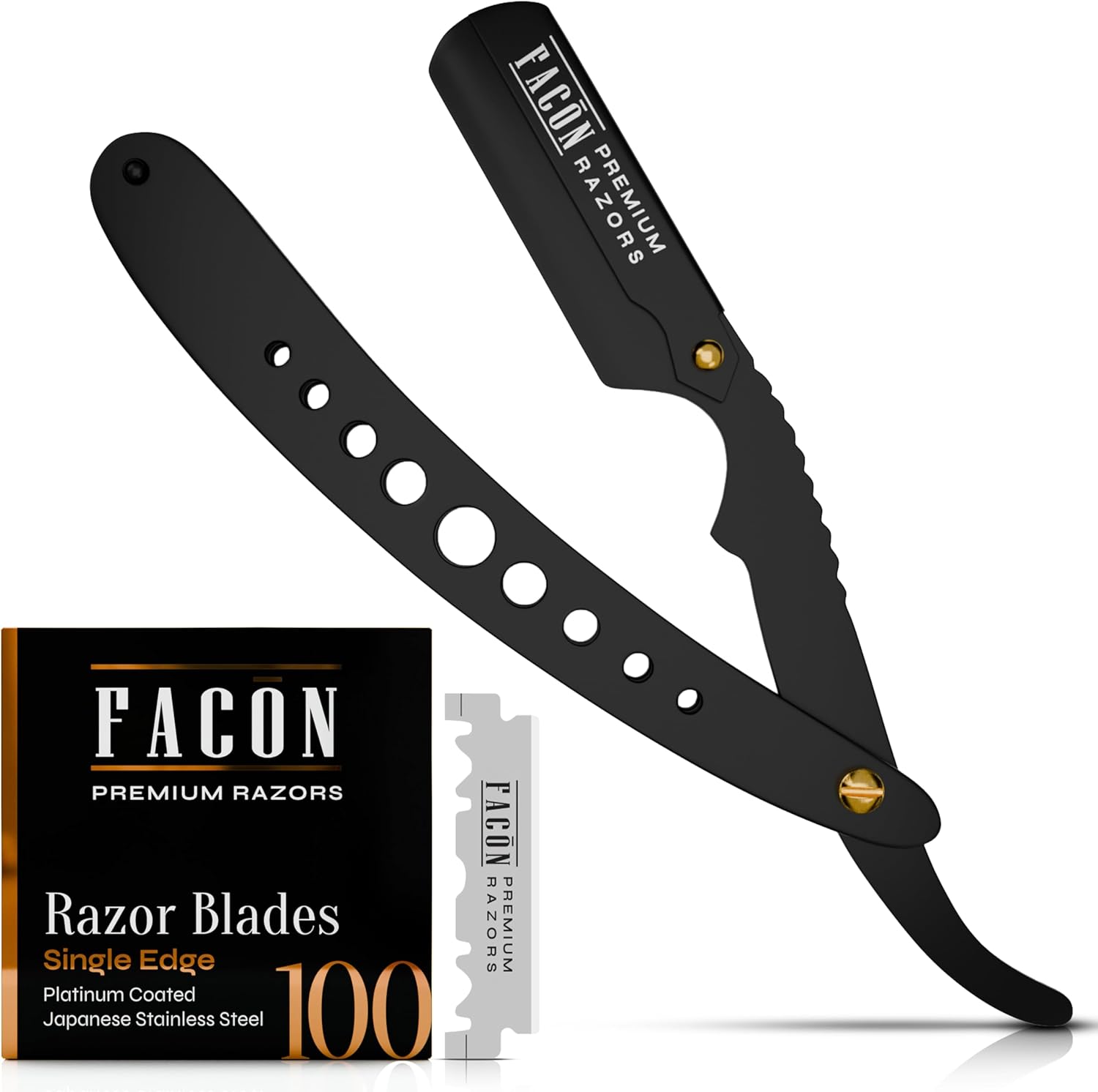 Facón Straight Razors for Men - Professional Barber Straight Edge Razor ...