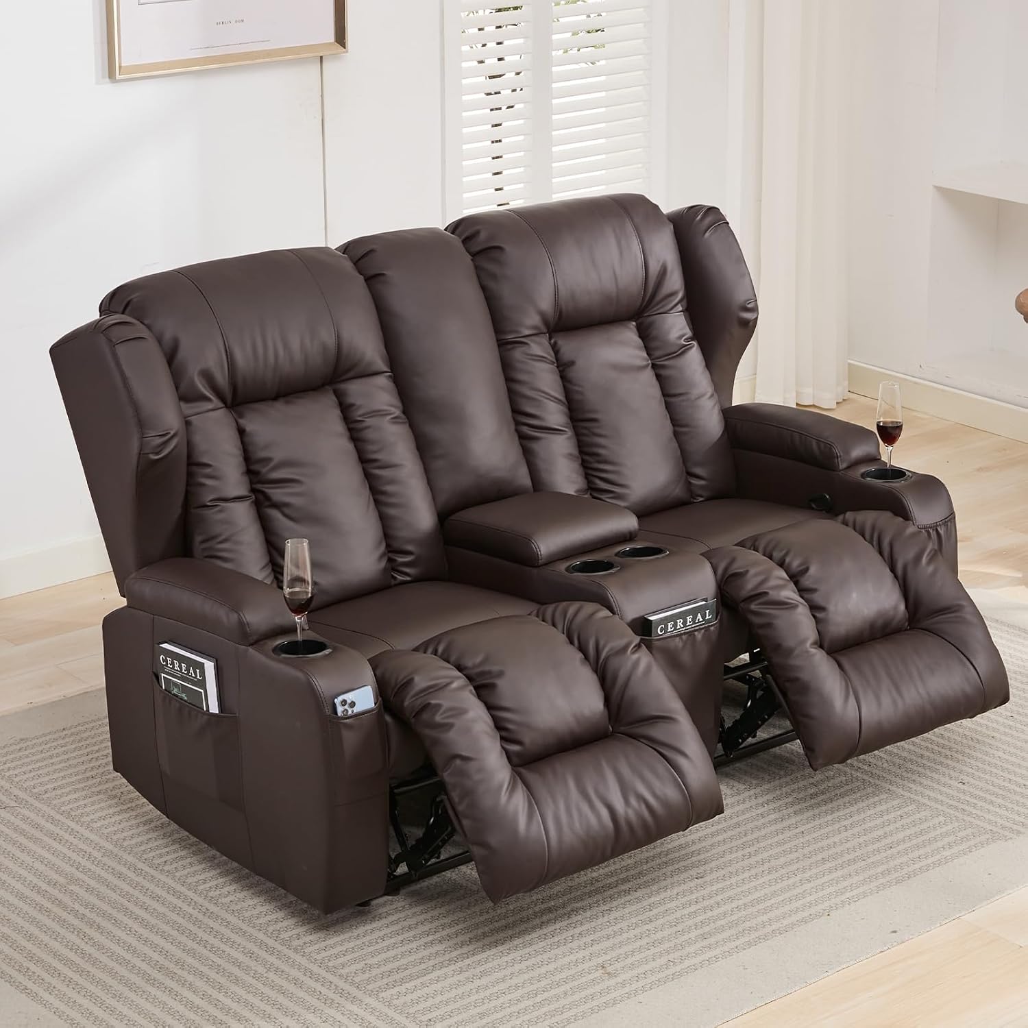 Amazon.com: SAMERY 65.5" RV Loveseat Recliner Double Recliner RV Sofa ...