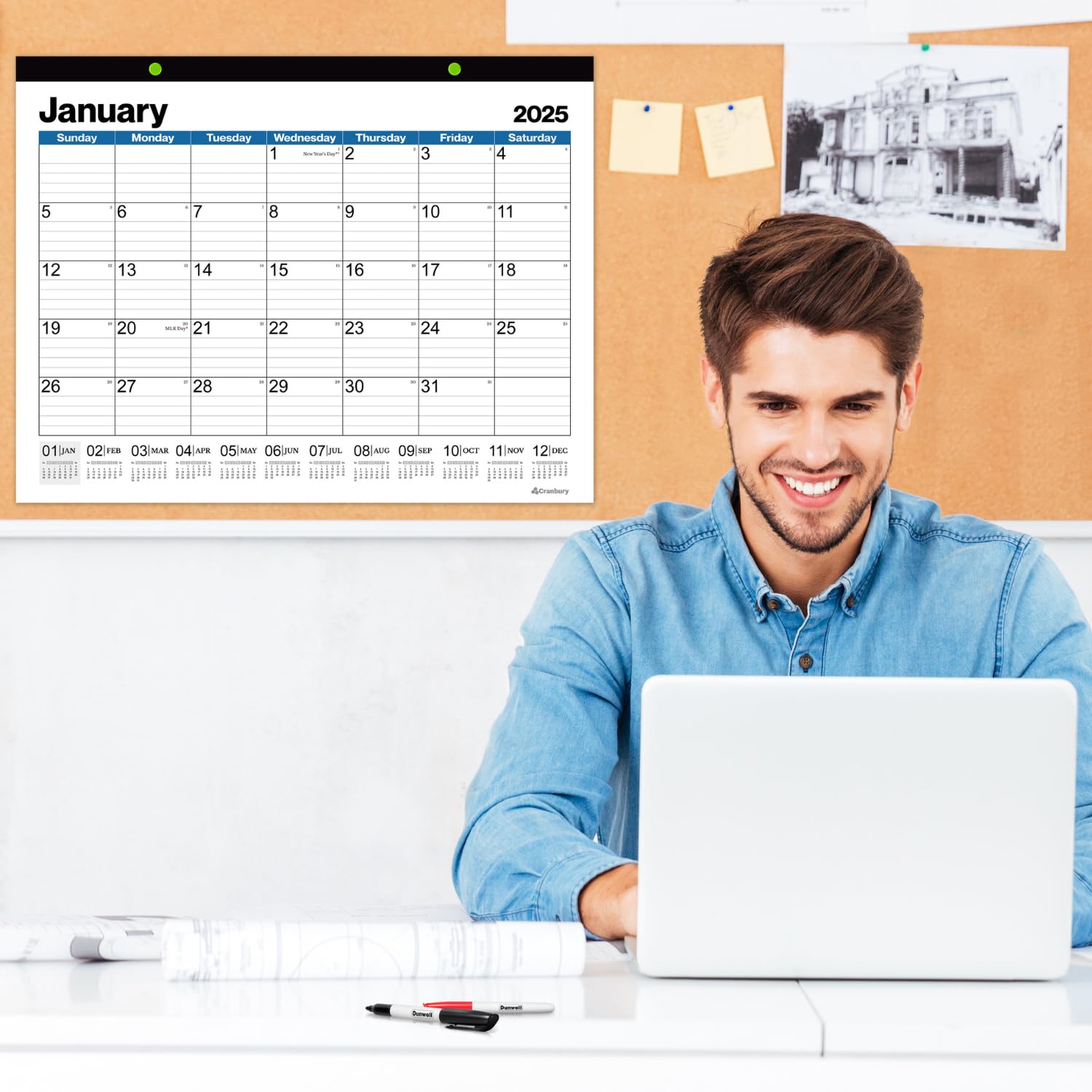 Snapklik.com : Large 22x17 Desk Calendar 2025, Use As Big Deskpad ...