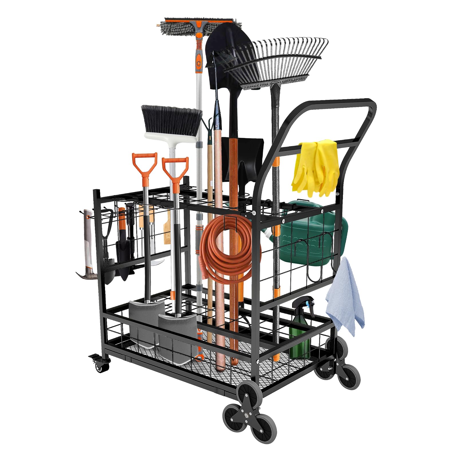 Amazon.com: LWTURLOV Garden Yard Tool Organizer with Wheels,Garden Hold ...