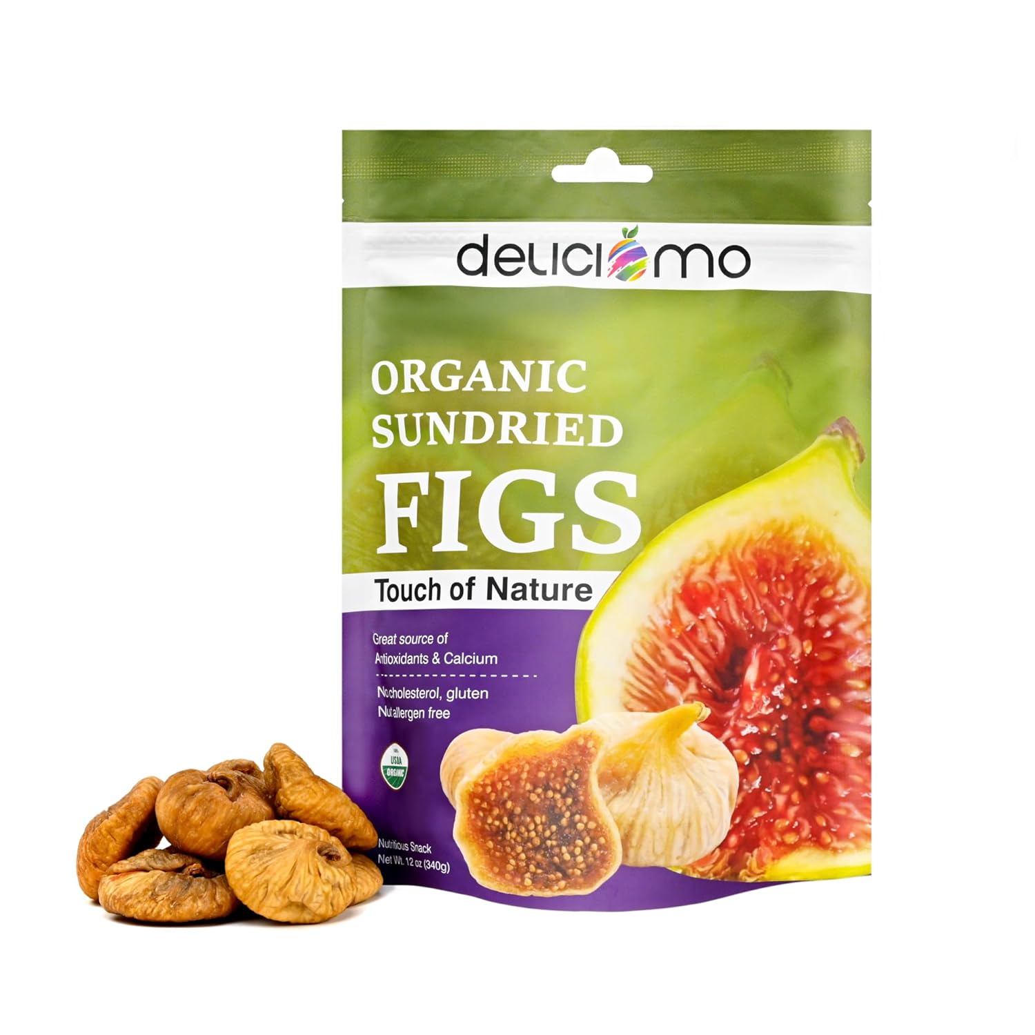 Amazon.com: Organic Sundried Figs, 12 oz - Turkish Smyrna Figs, Organic ...