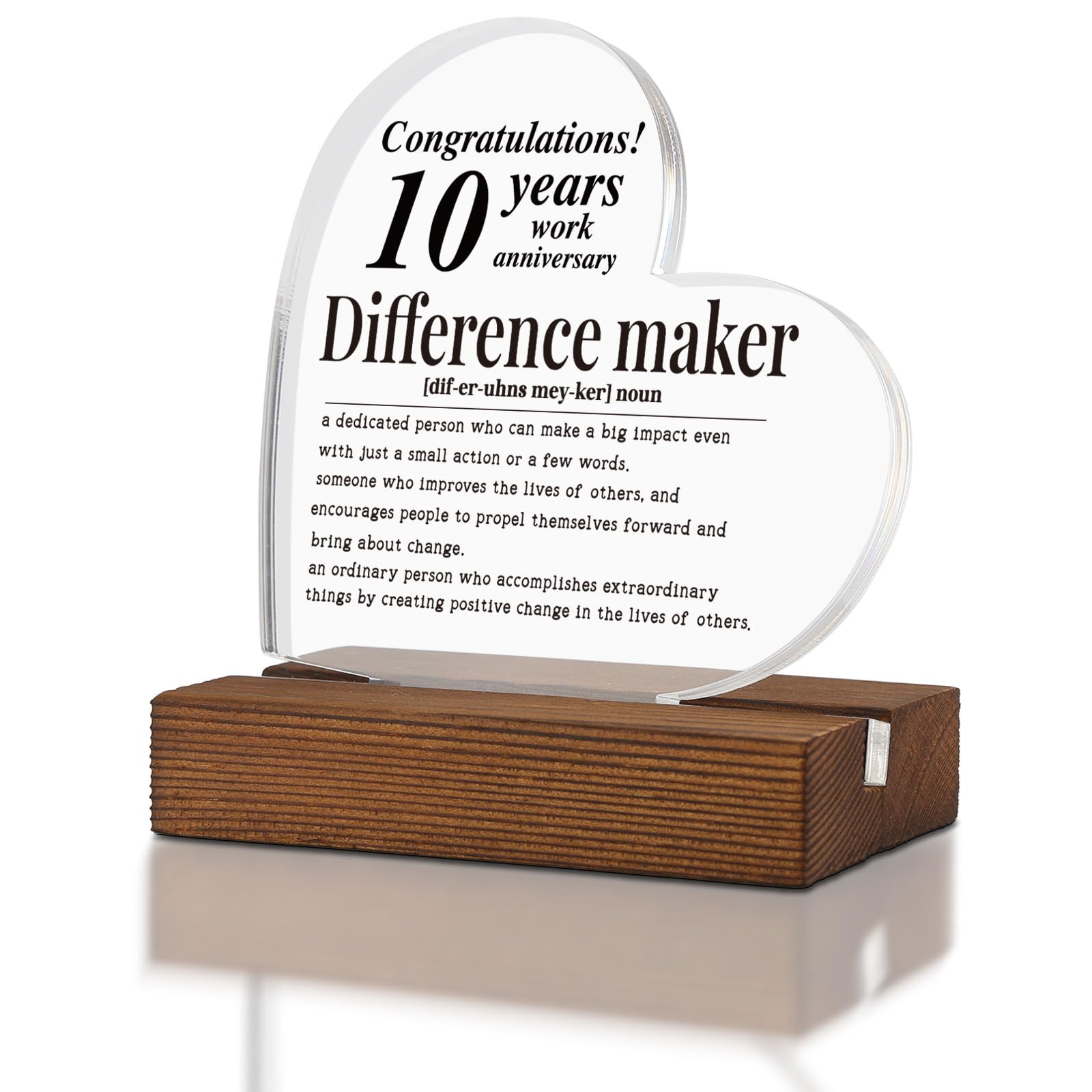 Snapklik.com : 10 Years Work Anniversary Congratulations Gift, Positive ...