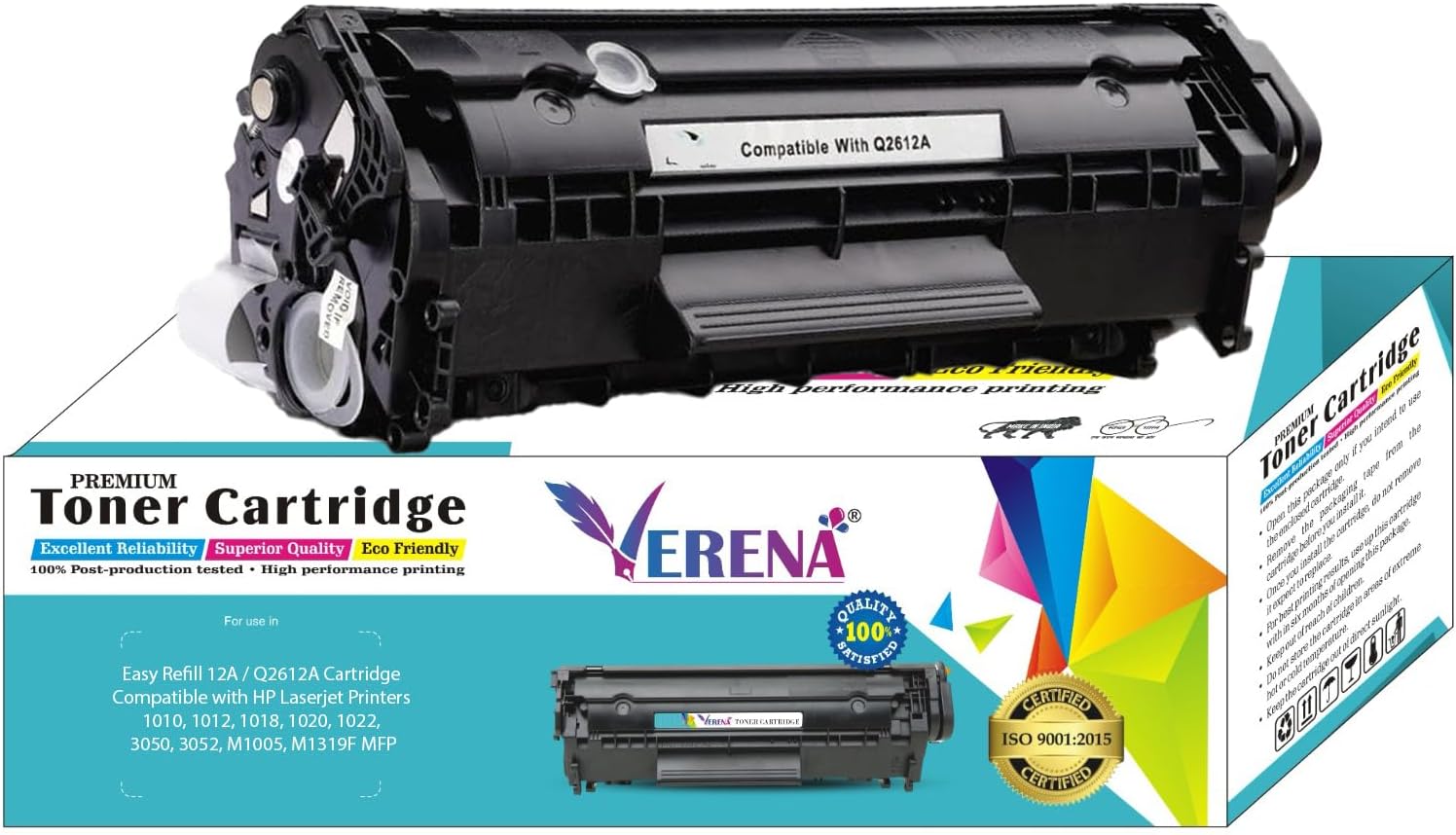 Print Star 12A Black High Yield Laser Toner Cartridge Replacement of HP ...