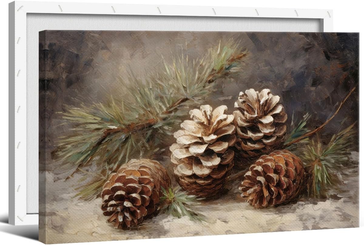 Amazon.com: OAOPIC Vintage Christmas Canvas Wall Art, The Christmas ...