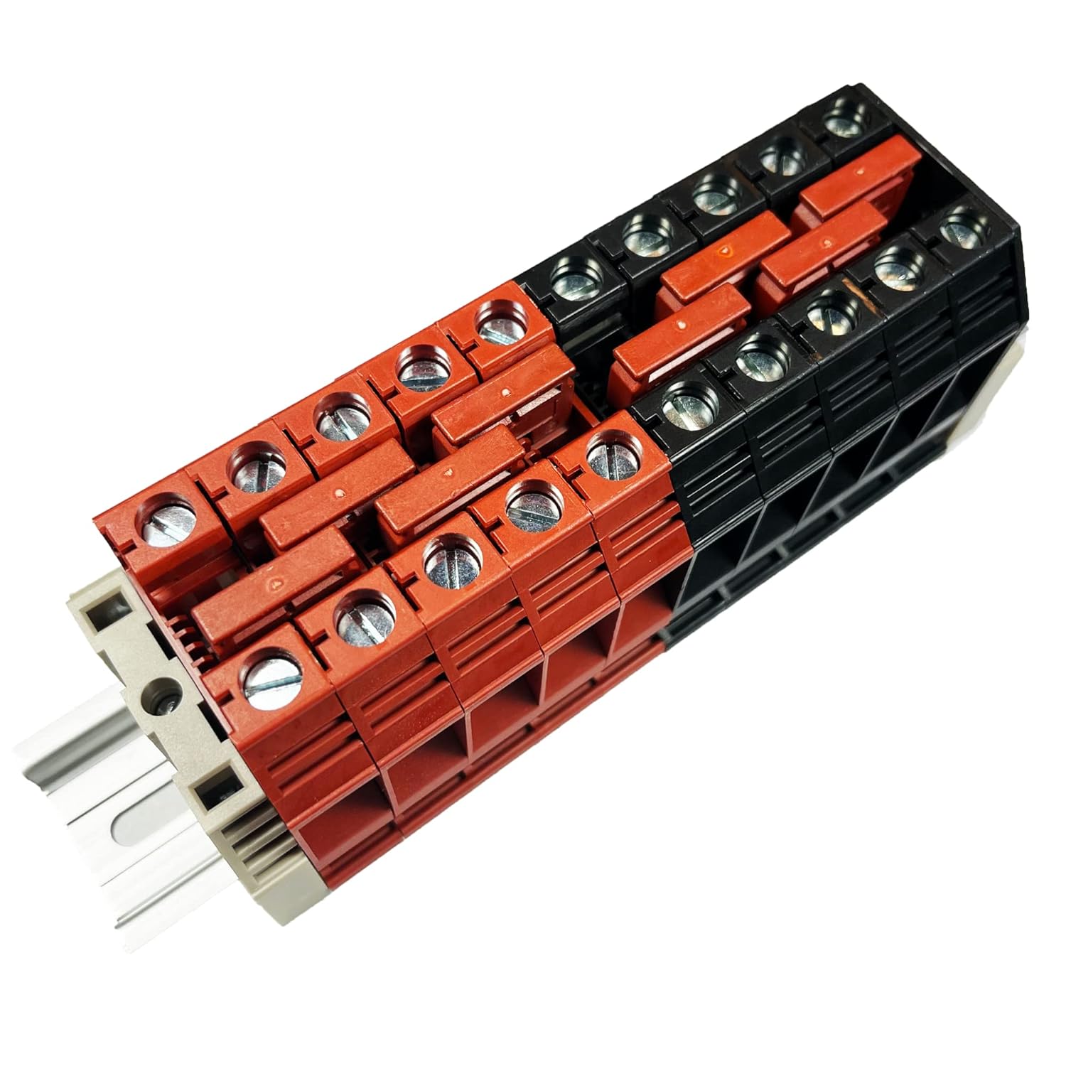 Buy Dinkle Combiner DK16N Red/Black 10 Gang Box Connector DIN Rail ...