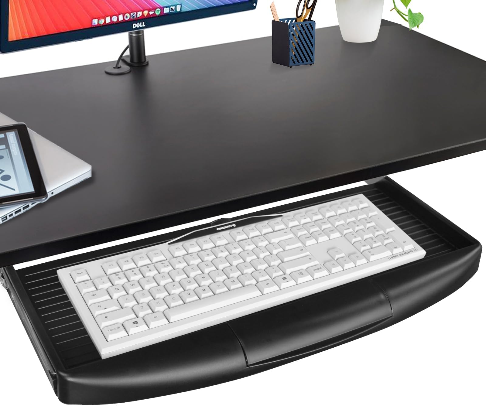 Amazon.com : Kanrichu 36'' Extra Large Keyboard Tray, No Screw Long ...