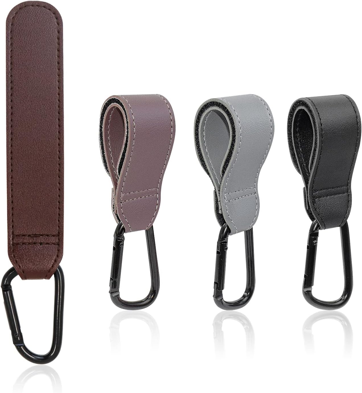 Amazon.com: 4Pcs Stroller Hooks for Hanging, Heavy Duty PU Leather ...