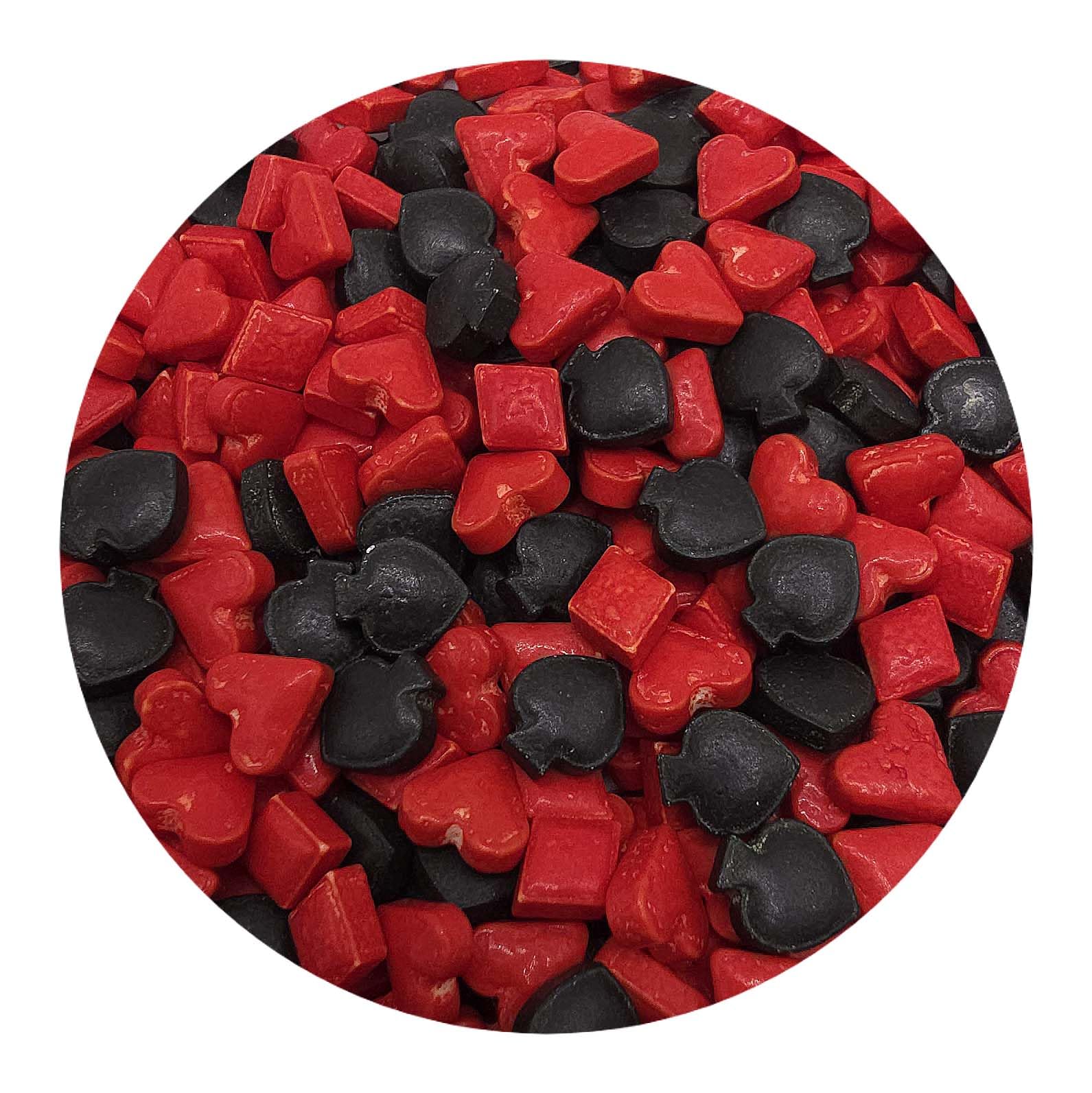 Amazon.com: NCS Red and Black Poker Mix Edible Candy Cake Toppers, 8 ...