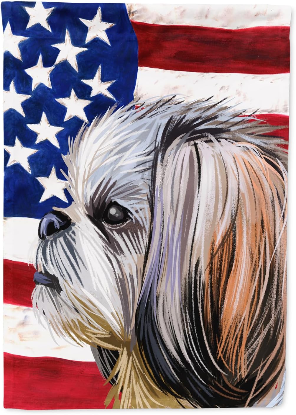 Caroline’s Treasures CK6705GF – Bandera de perro Shih Tzu con bandera ...