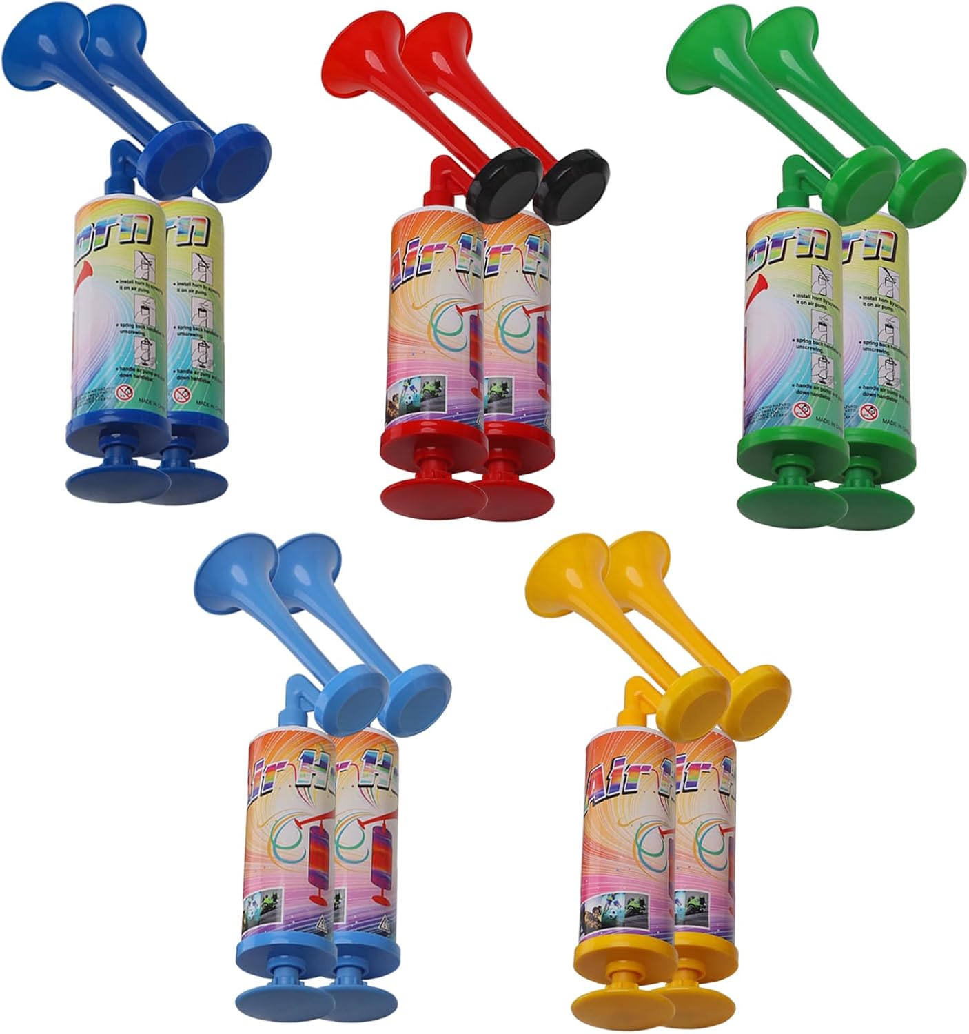 Amazon.com: 10pcs Reusable Air Horn, Handheld Air Pump Horn Marine ...