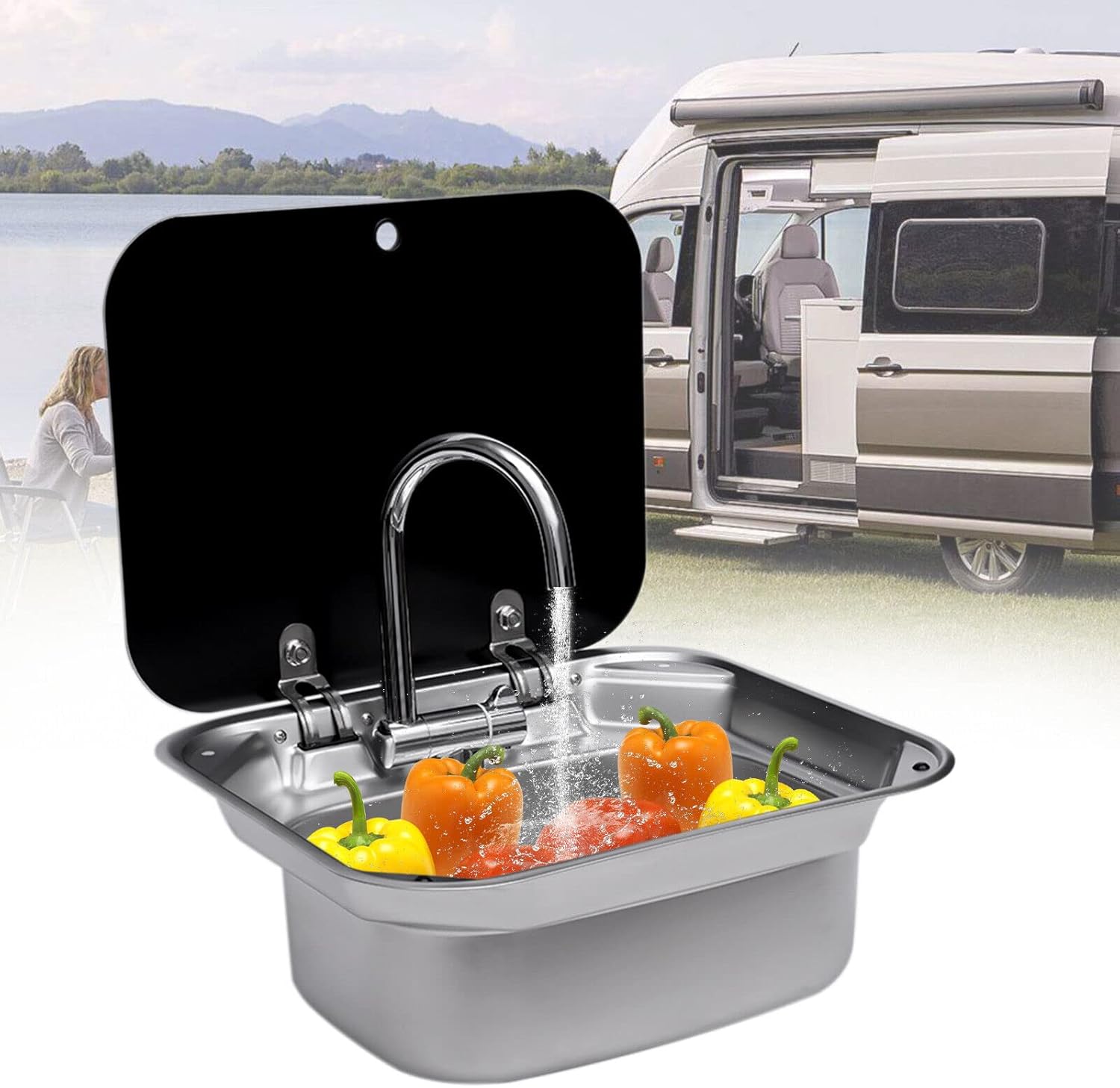 RV Kitchen Sink, RV Sink with Folding Faucet, Drain Philippines | Ubuy