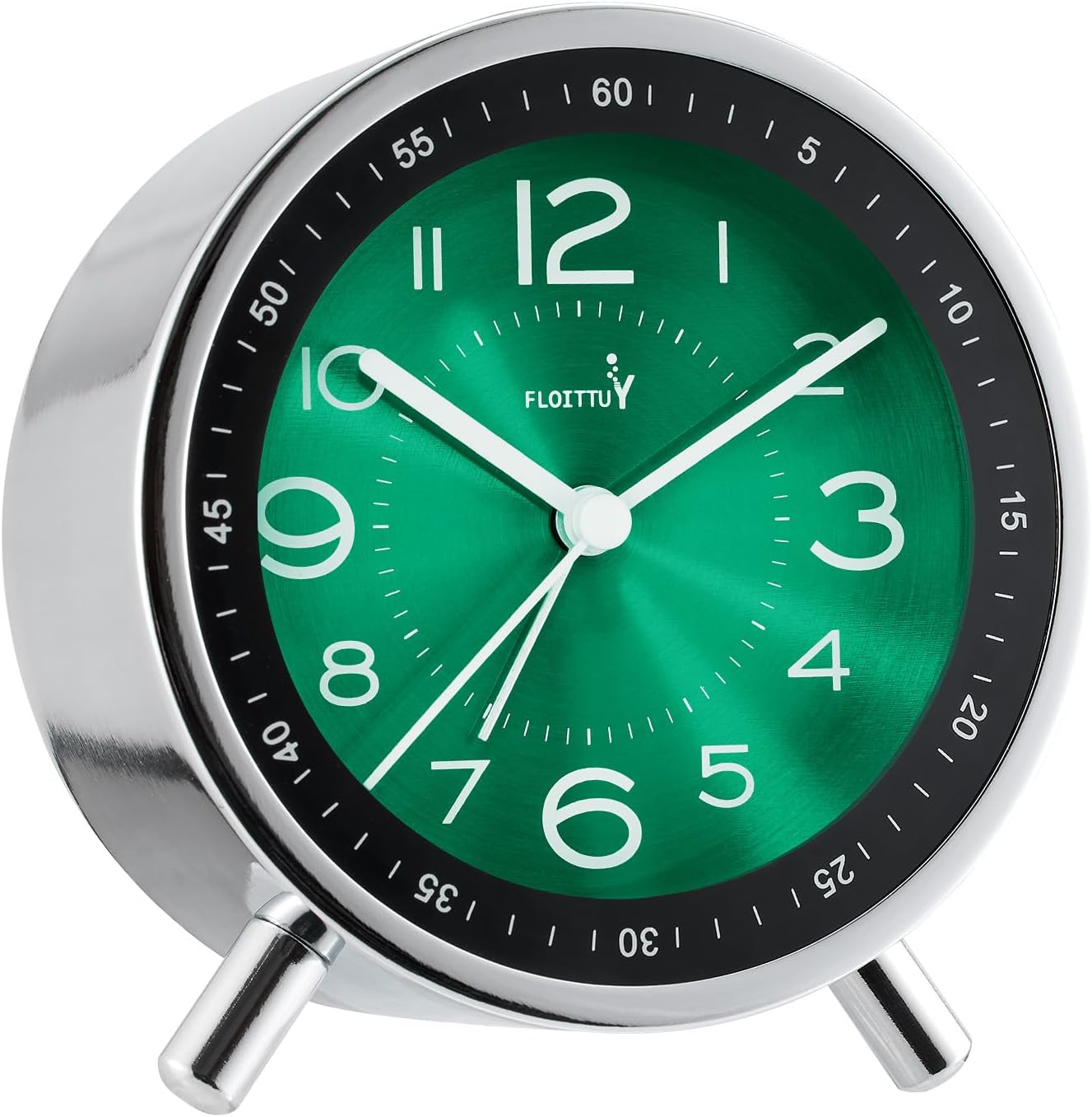 Amazon.com: FLOITTUY Super Silent Metal Alarm Clock,Beep Wake Round ...