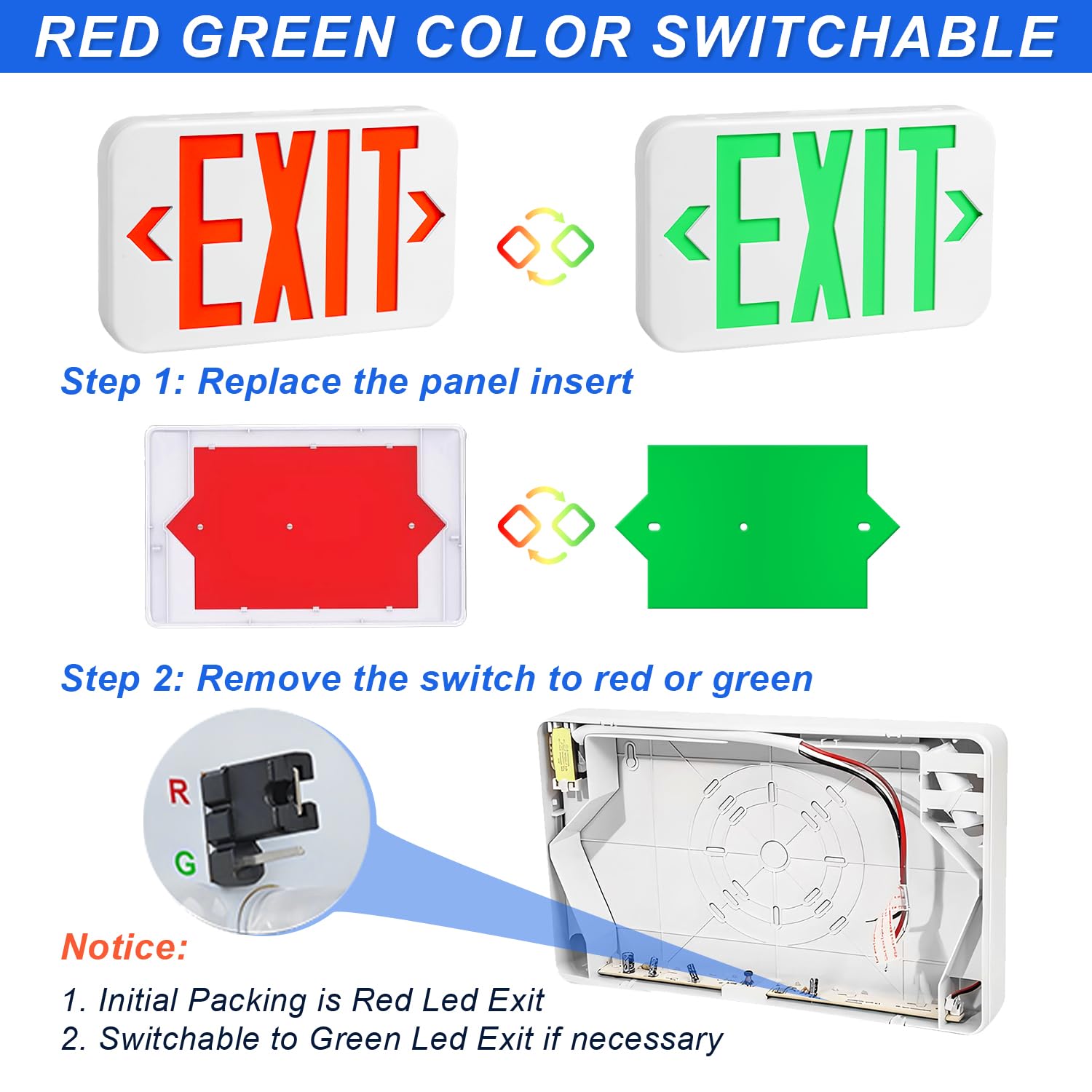 Commercial Exit Sign Damp Location Lithonia EXRG-EL-M6 LED Exit Sign ...