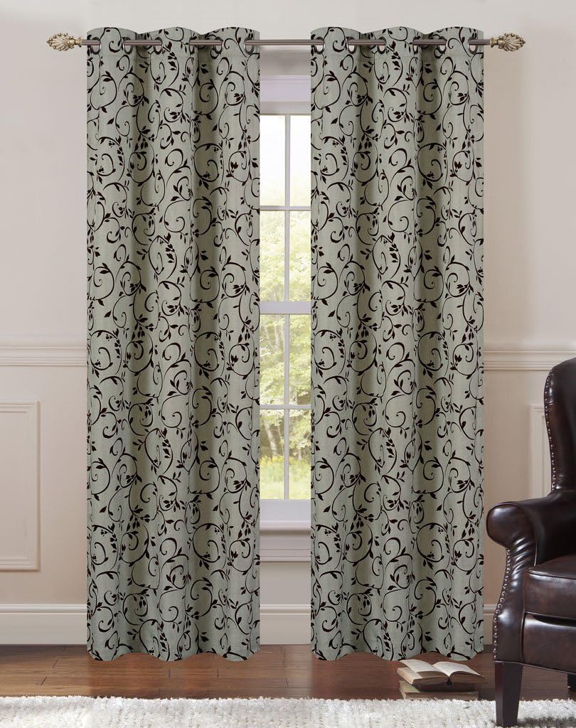 Amazon.com: Pair of Kara Textured Solid Weave Window Panels w/Grommets ...