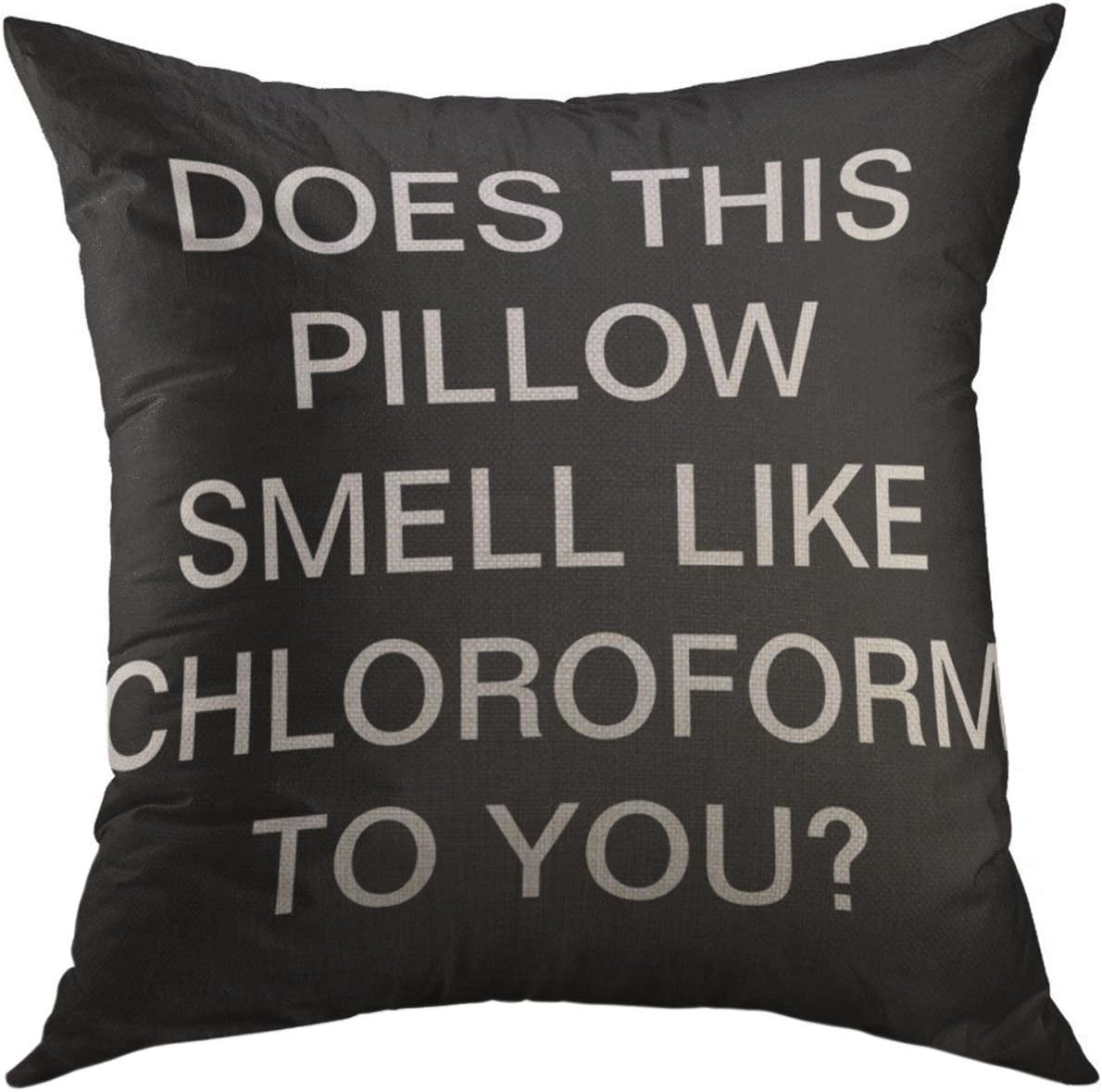 Amazon.com: Mugod Decorative Throw Pillow Cover Funny Cloroform ...