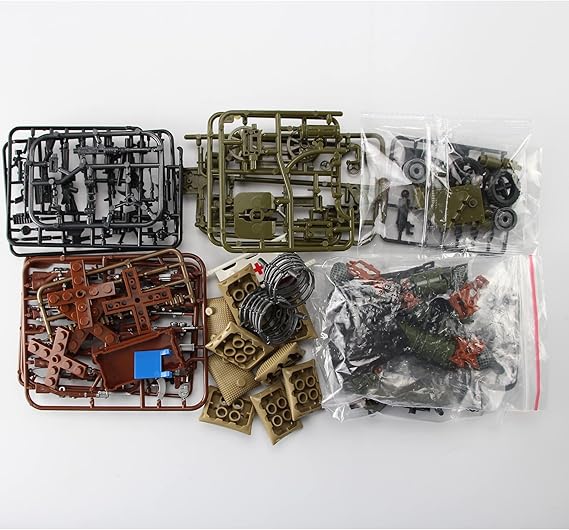 Feleph WW2 Weapons Set Military Toy Kit for Soldier Figures Model Pack ...