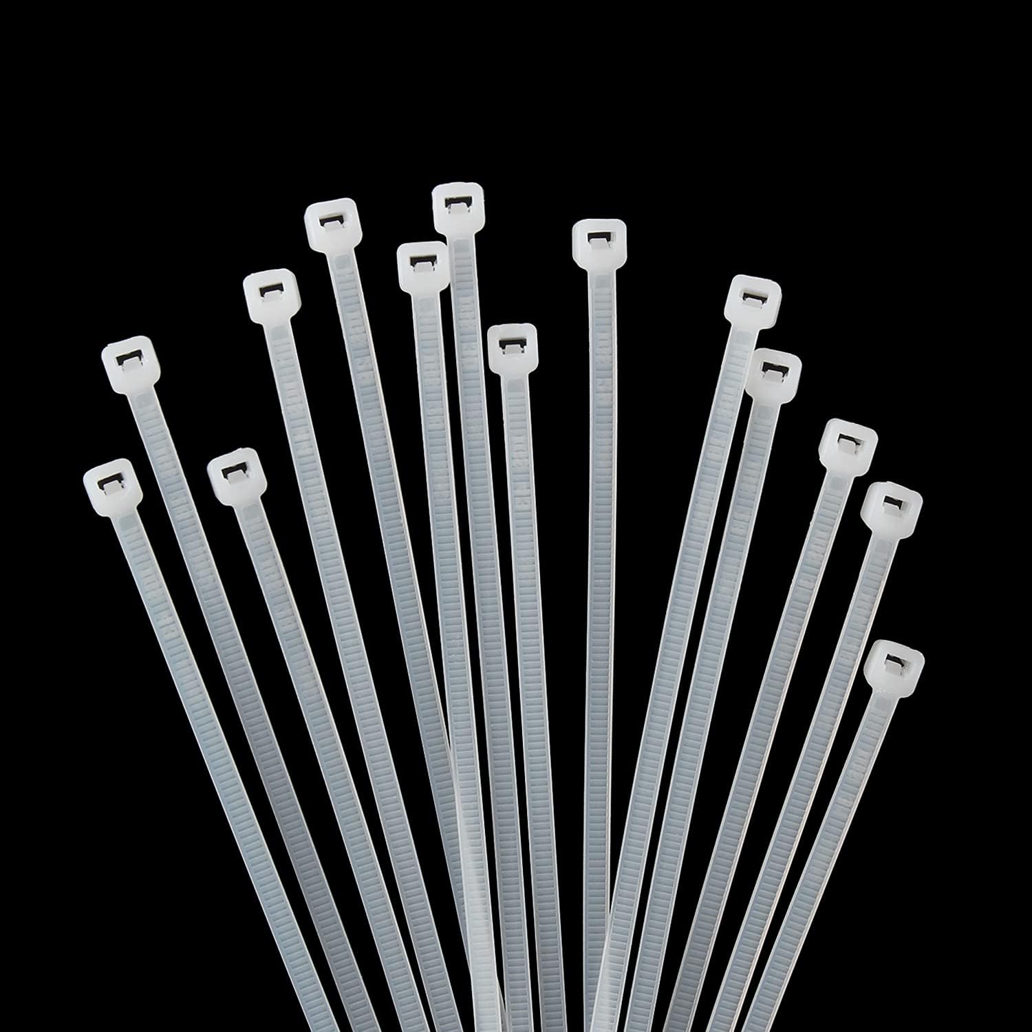 1000pcs Zip Ties White 100mm x 3mm Self Locking Nylon Cable Ties ...