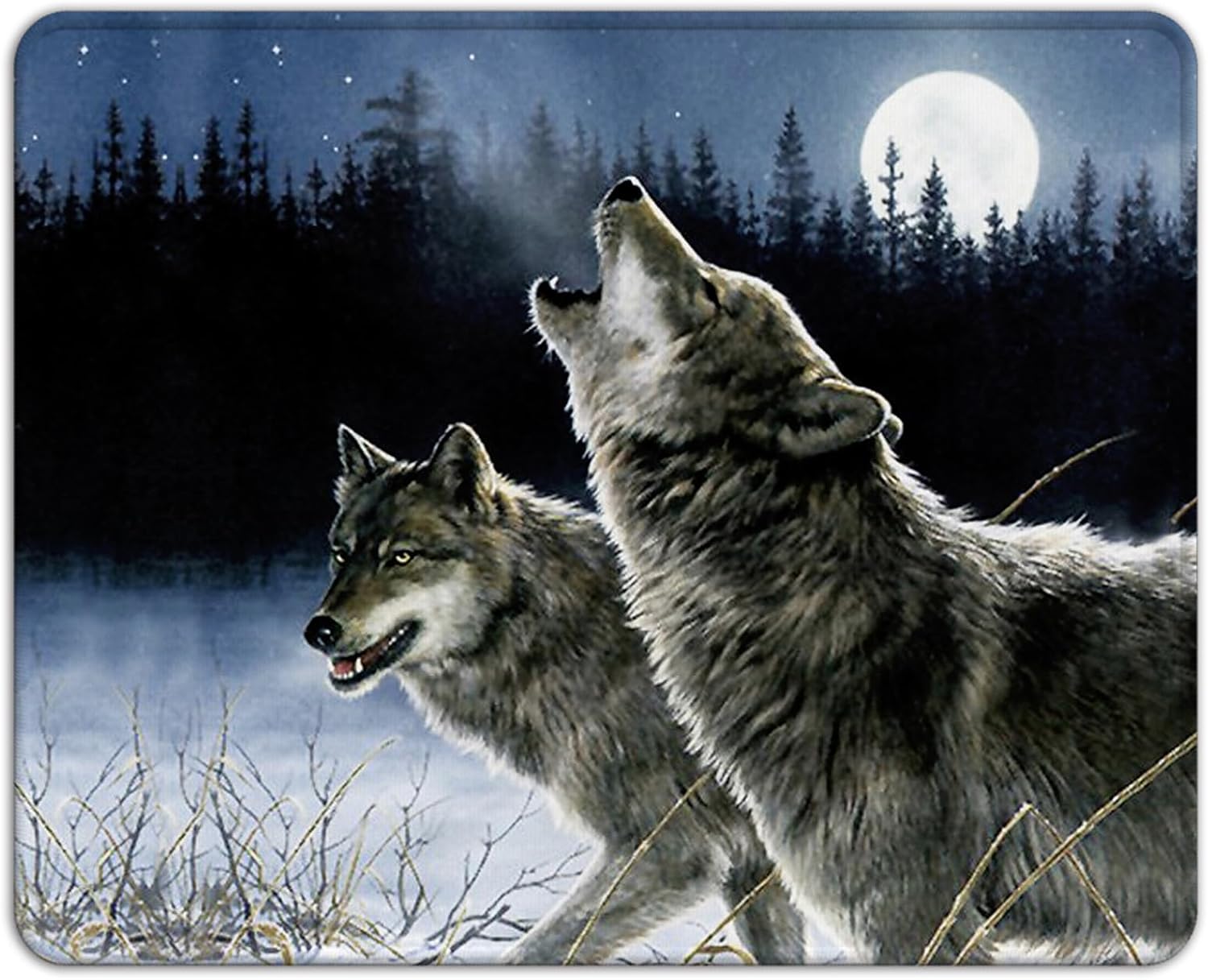 Tappetino per mouse piccolo con motivo "Wolf", 21 x 26 cm : Amazon.it ...
