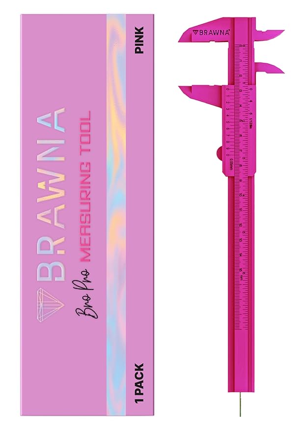 Amazon.com : BRAWNA 1 Pc Brow Pro Measuring Tool - Double Scale Eyebrow ...
