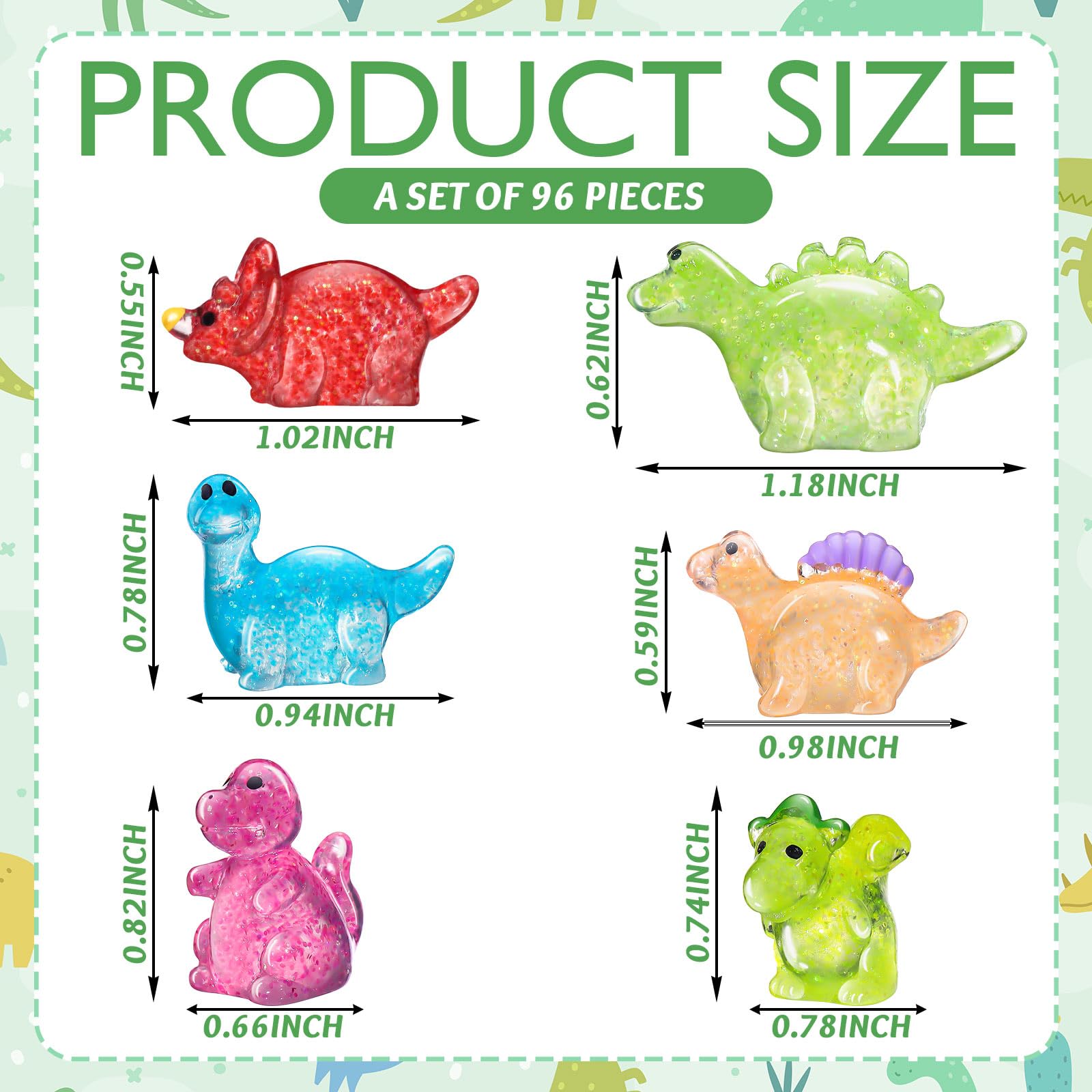 Snapklik.com : Poen 96 Pcs Mini Dinosaur Figures Resin Small Dinosaur ...