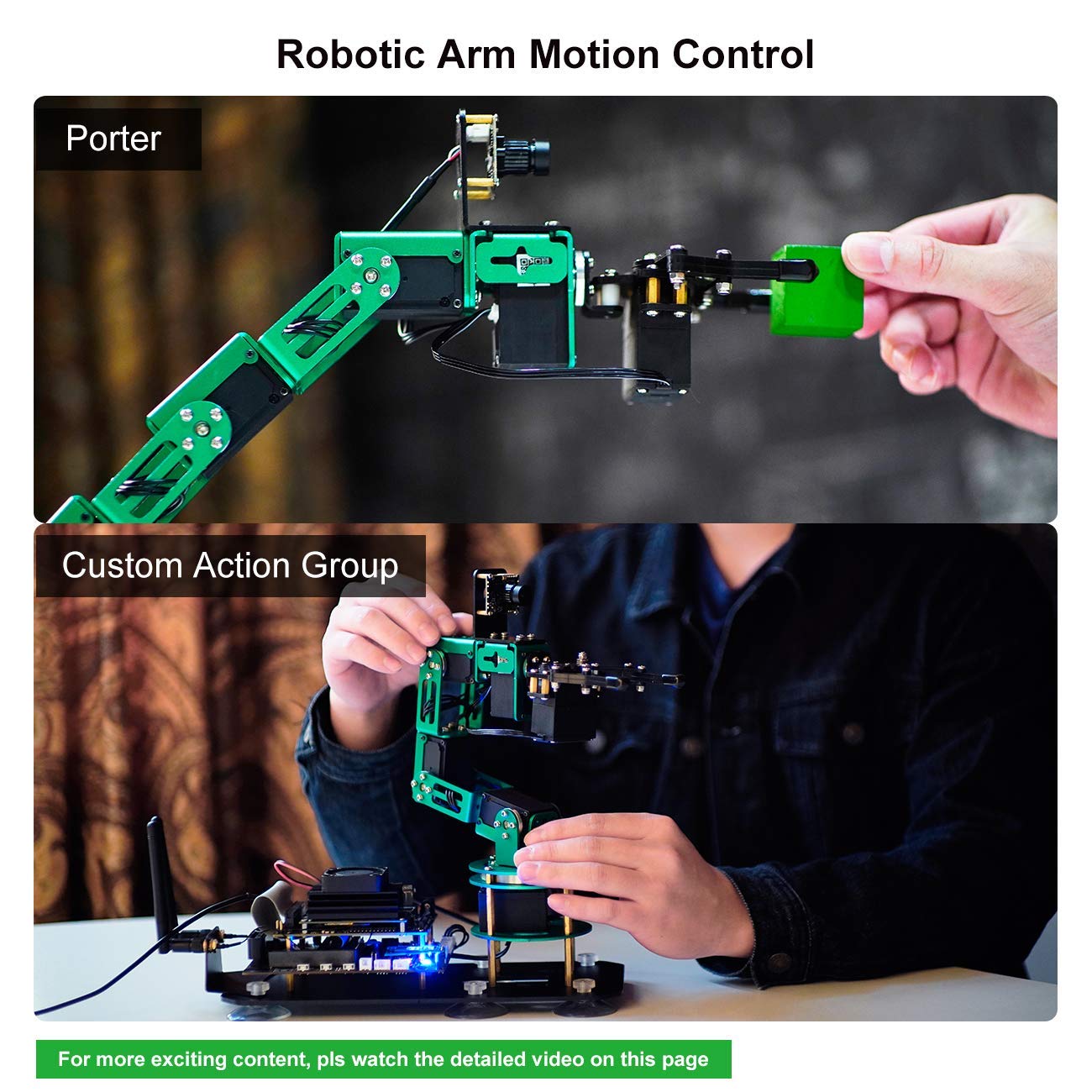 Buy Yahboom Robot Arm Building Kit for Jetson Nano 4GB 6-DOF AI ...