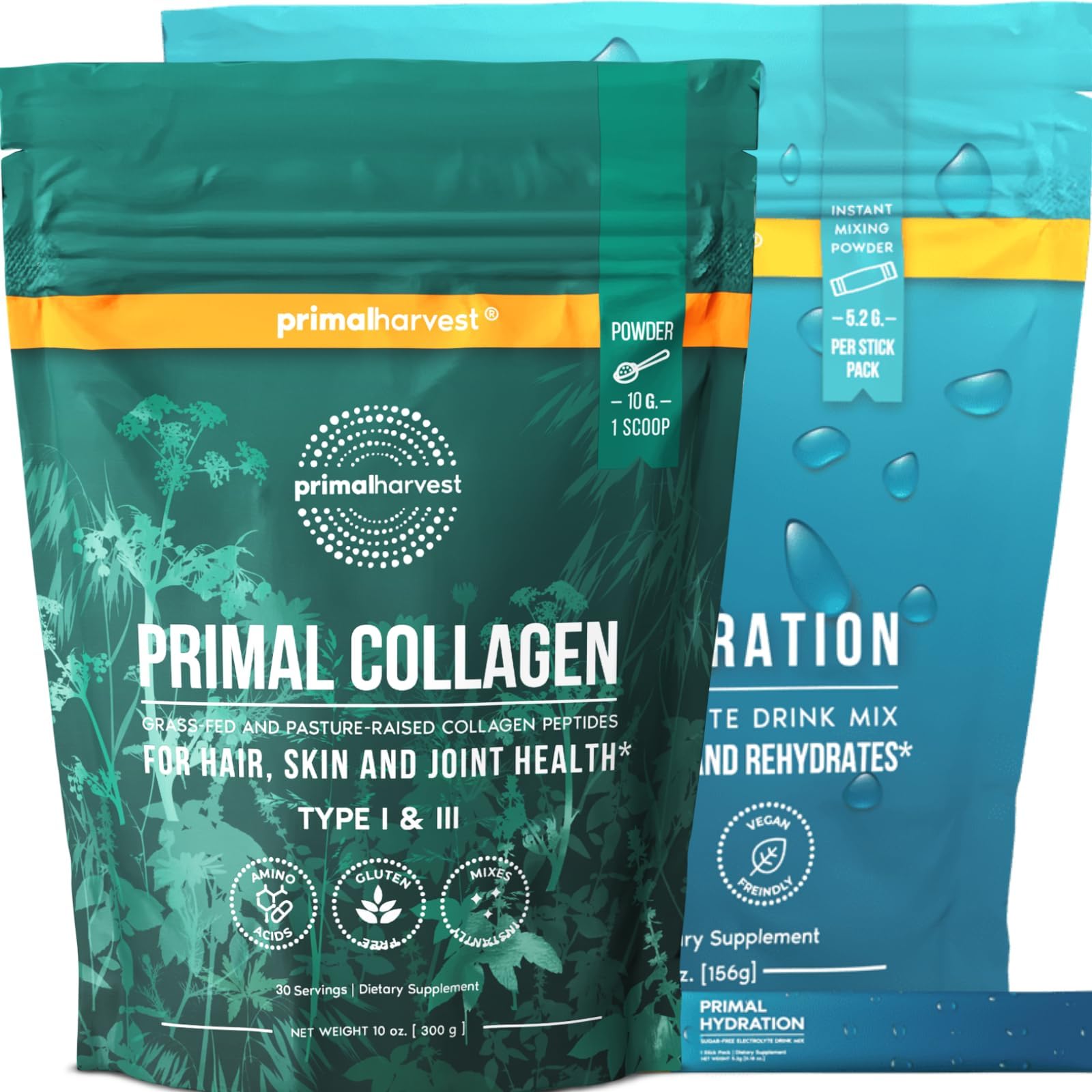 Amazon.com: Primal Harvest Hydration Powder & Collagen Powder ...