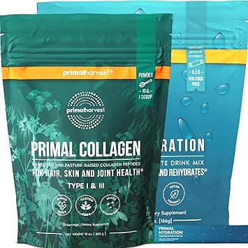 Amazon.com: Primal Harvest Hydration Powder & Collagen Powder ...