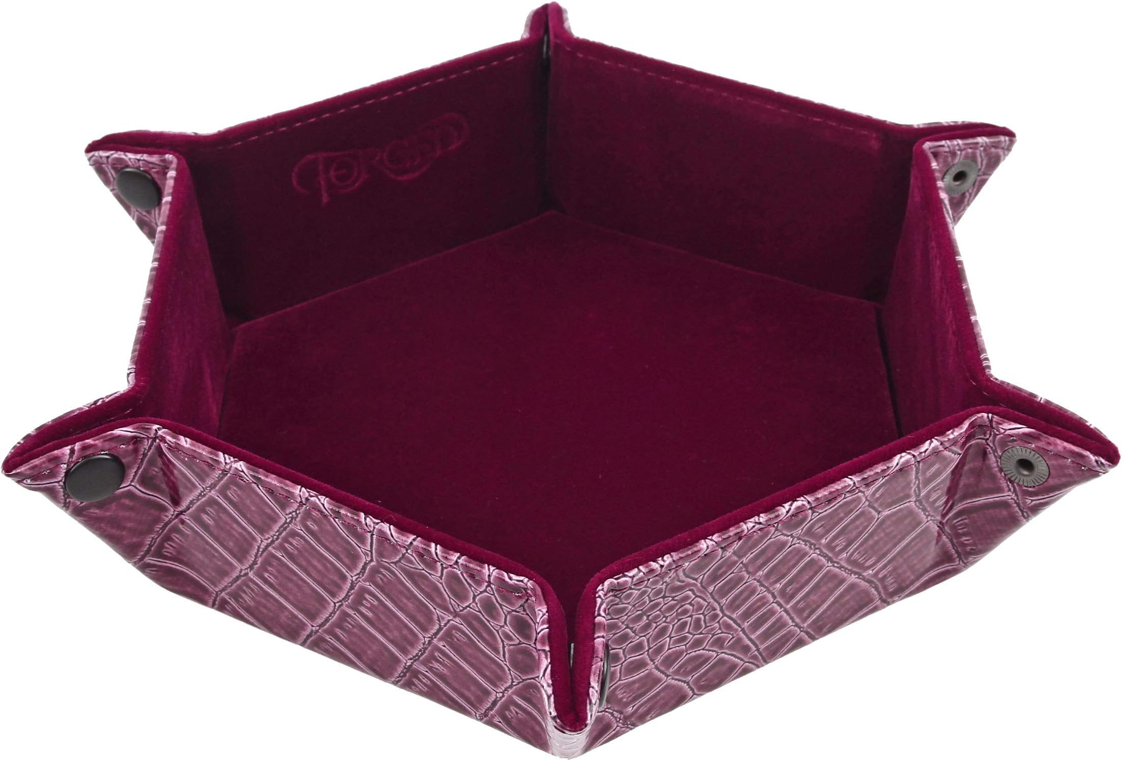 Amazon.com: RERIVER Dice Rolling Tray, Purple Felt Lined PU Leather ...