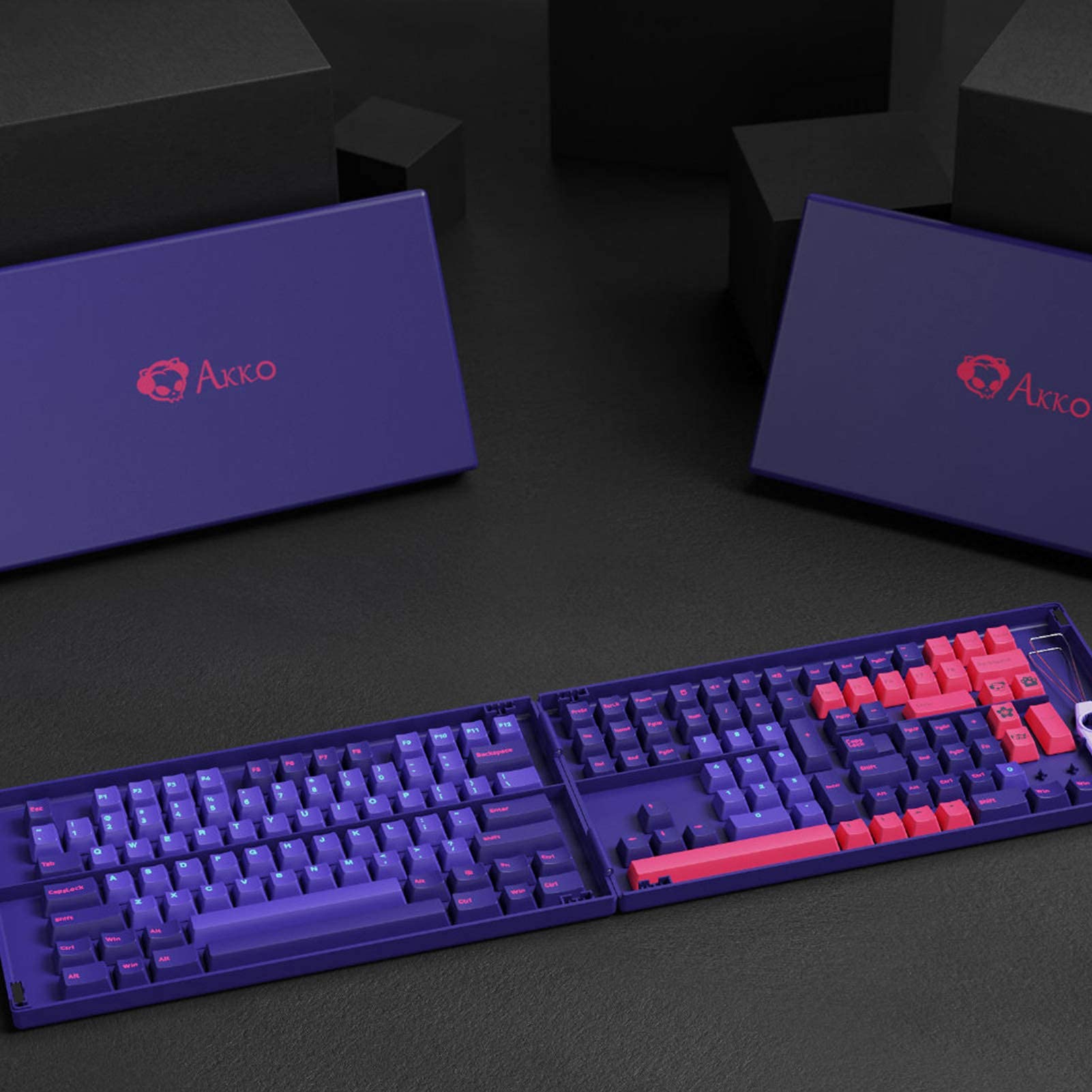 Akko Neon 157-Key Cherry Profile PBT Double-Shot Full Keycap Set for ...