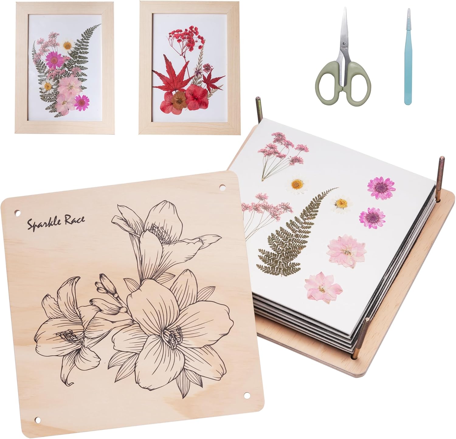 Amazon.com: Sparkle Race Large Flower Press Kit, 9.5" x 9.5" x 2.76 ...