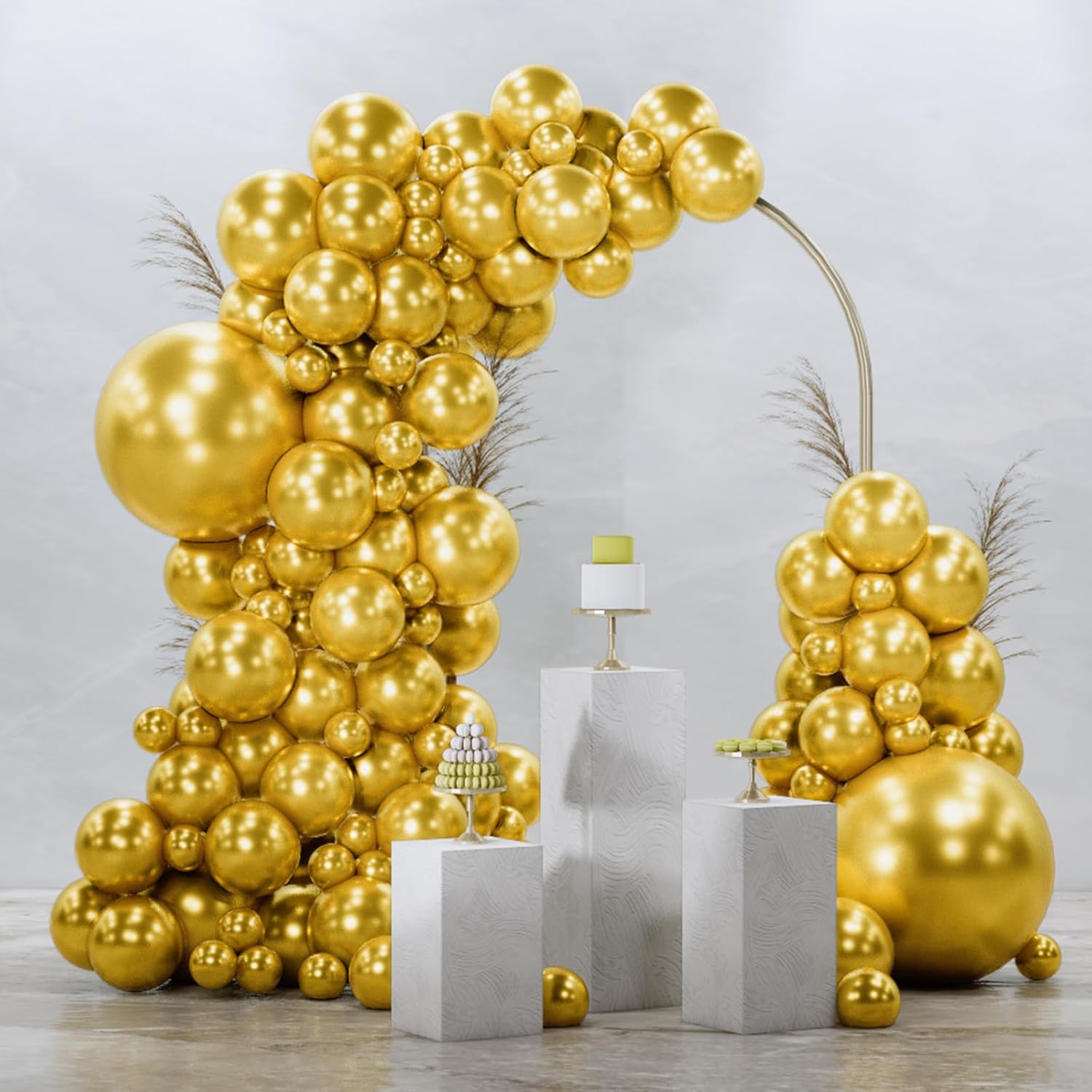 Amazon.com: PartyWoo Metallic Gold Balloons 92 pcs Different Sizes Pack ...
